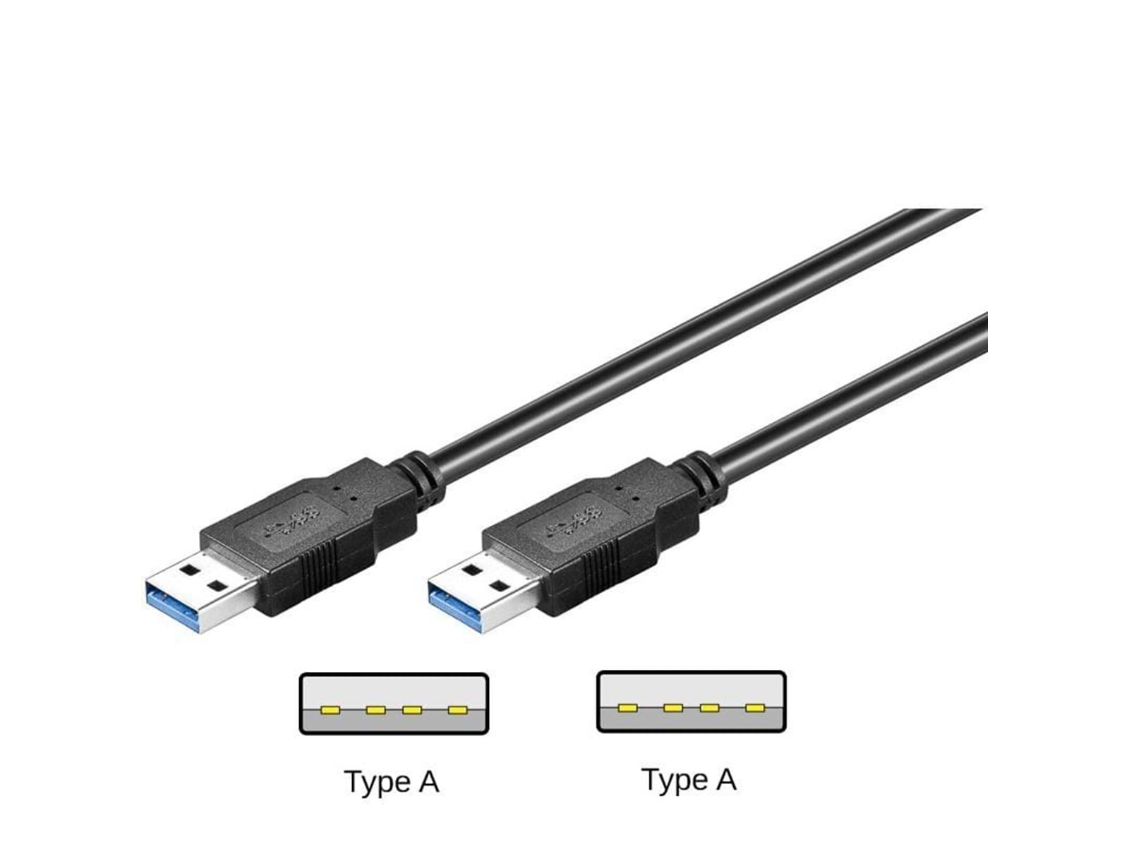 Pro USB-A USB-A - 1.5m - Sort | Billig