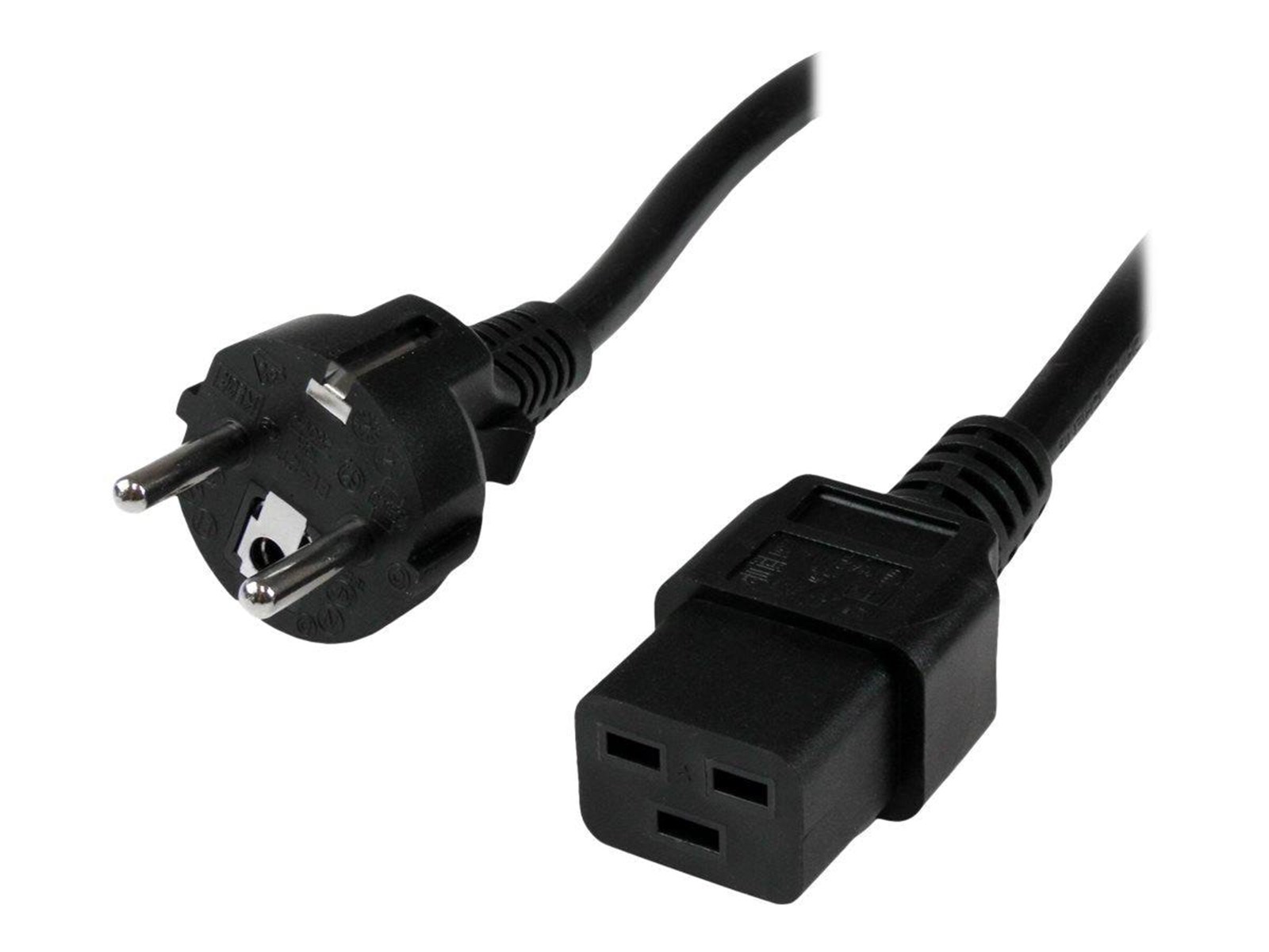StarTech.com Power Cord Schuko CEE7 to IEC 320 C19 - power cable - 2 m