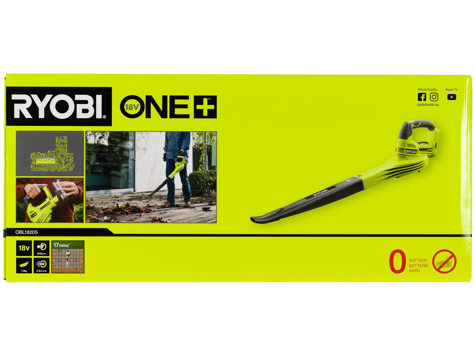Ryobi OBL1820S ONE+ Cordless Blower | På lager | Billig