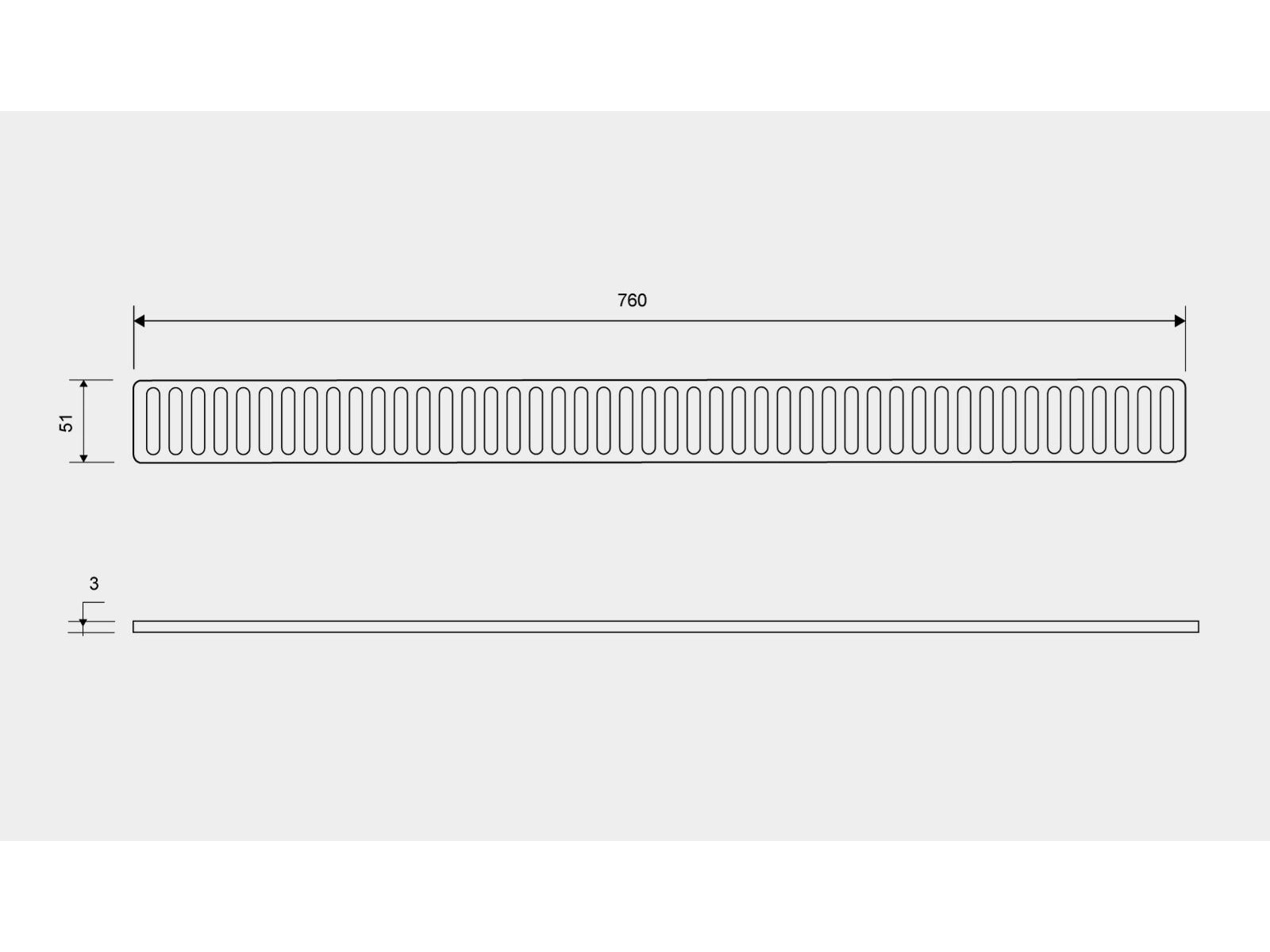 Unidrain ClassicLine rist Column, 800 mm | Billig