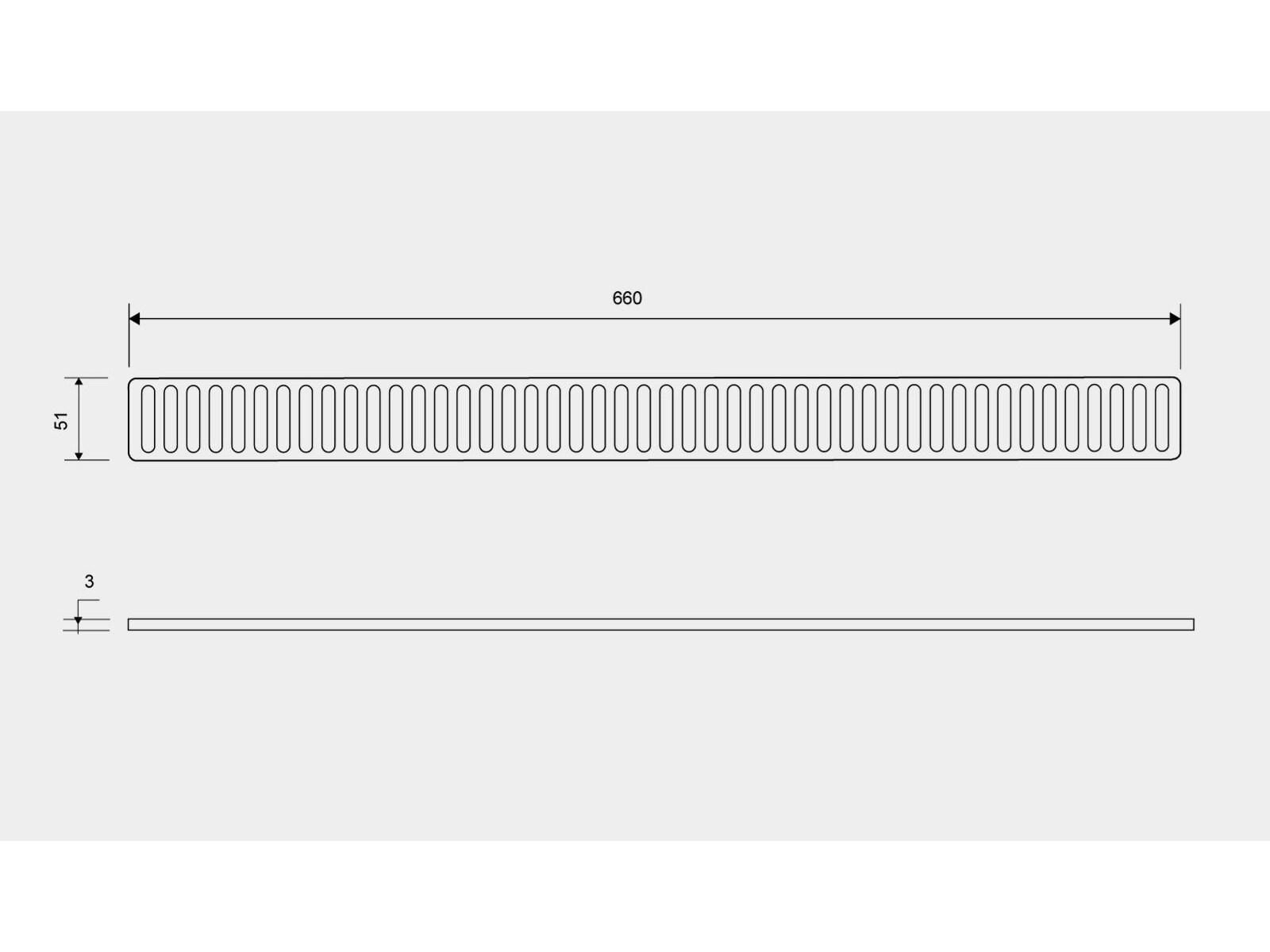 Unidrain ClassicLine rist Column, 700 mm | Billig