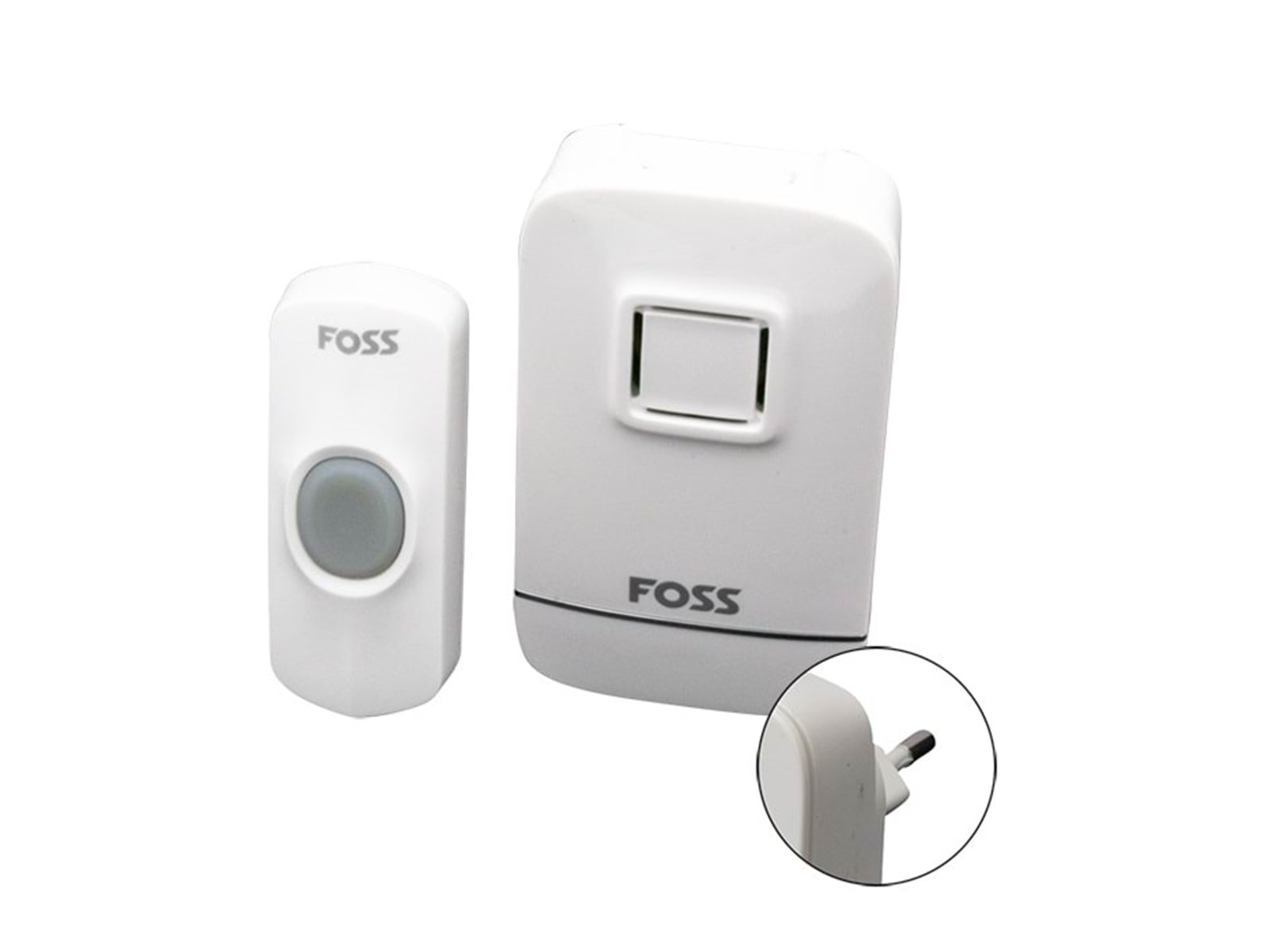 Foss Europe Trend Value dørklokke, plug-in, hvid | Billig