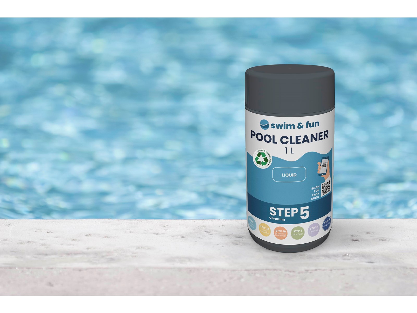 Swim & Fun Pool Cleaner 1L | På lager | Billig