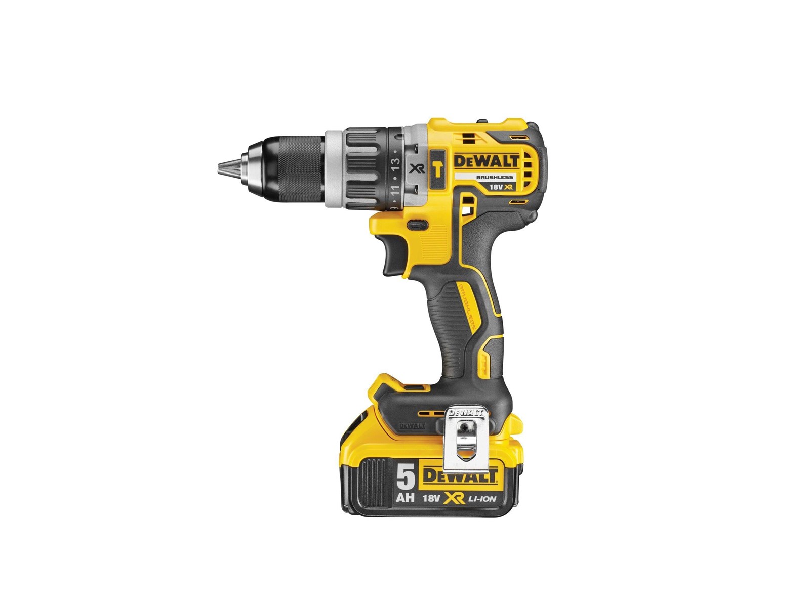 Dewalt 18V XR Brushless Hammer Drill Driver - 2 x 5Ah | Billig