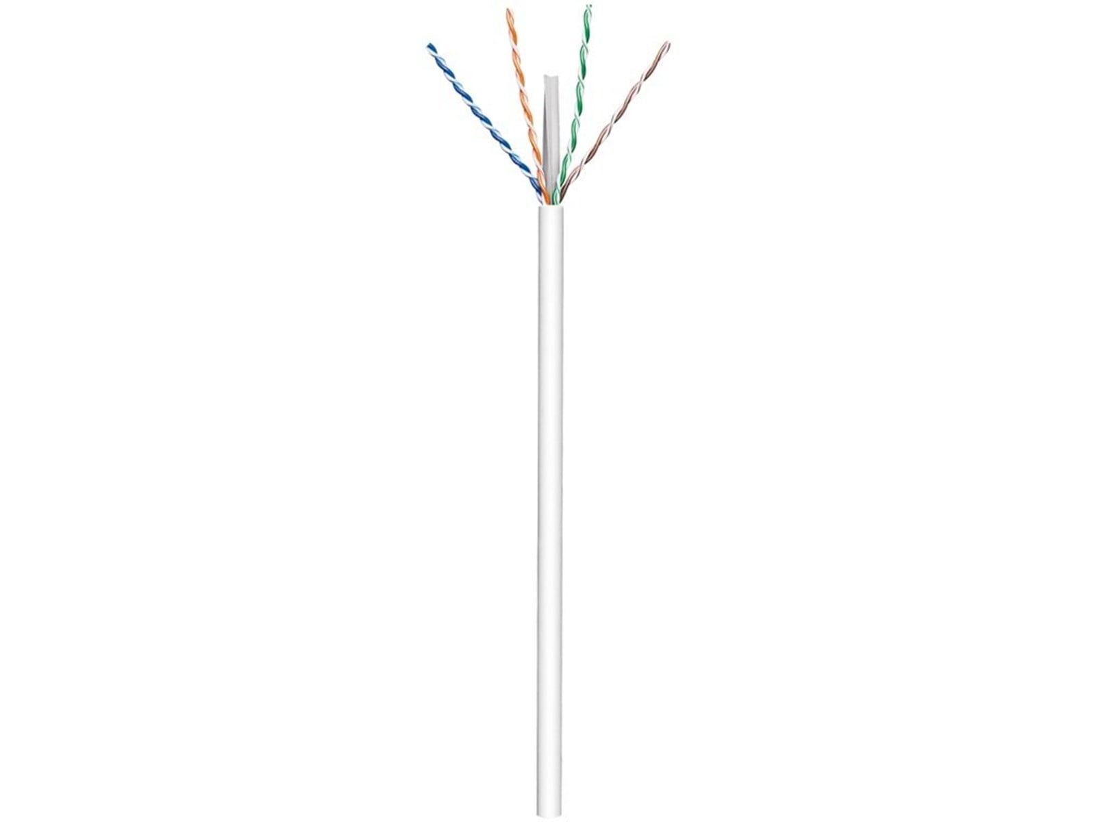 Pro CAT 6 network cable U/UTP white 100 m - CCA cop - Hvid - 100m