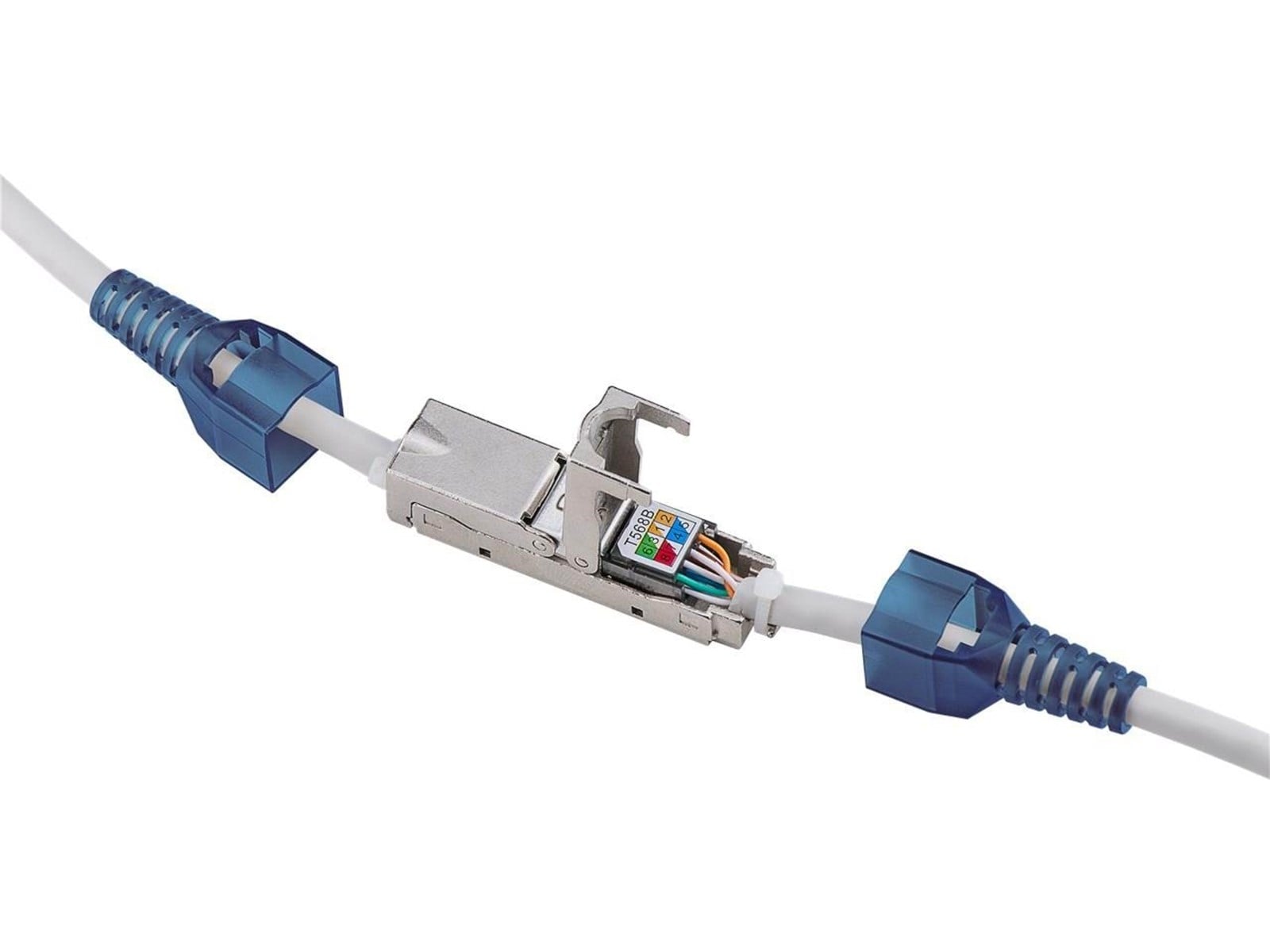 Pro toolless cable connector CAT 6A STP shielded - Sølv | På lager