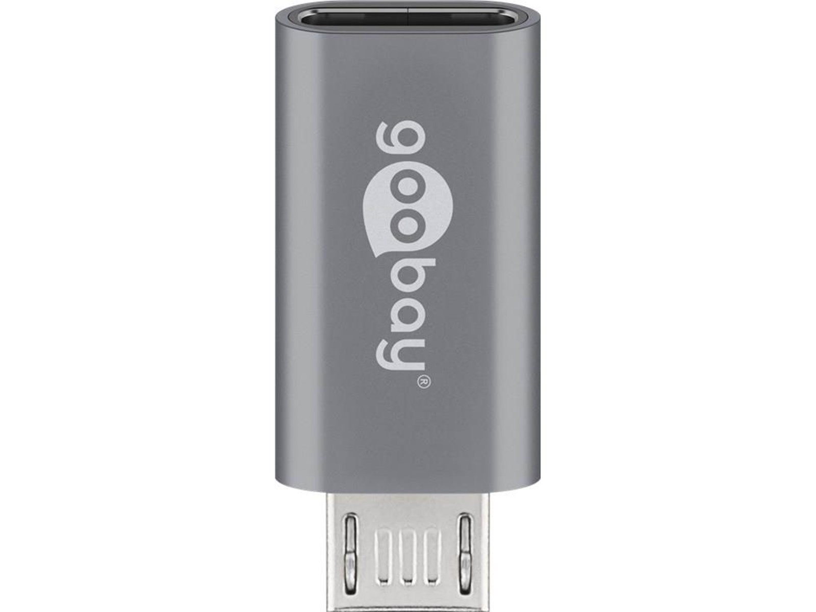 Pro Micro-USB to USB-C adapter- grey | På lager | Billig