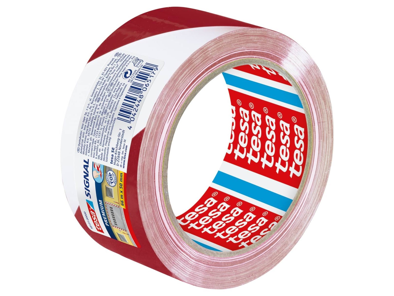 tesa Signal Premium Warning marking tape 66m x 50mm Red-White | Billig