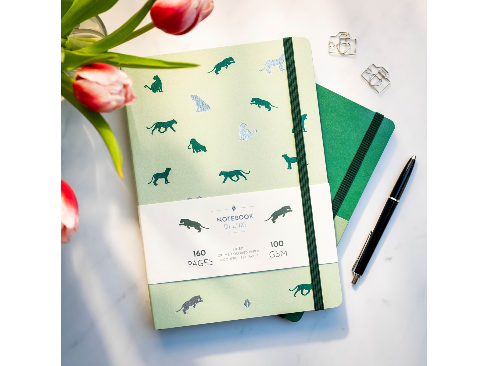 Burde Notebook Deluxe A5 green | Billig