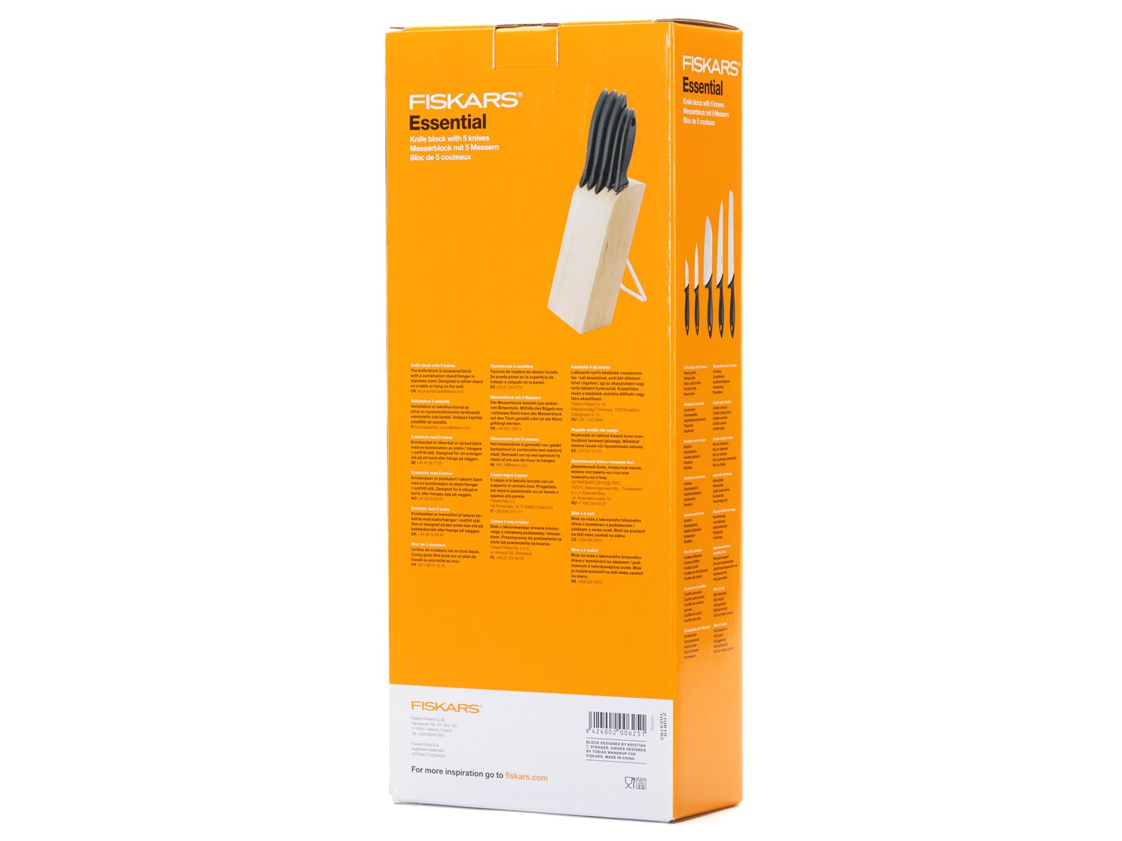 Fiskars Essential Knife block and knives set | Billig