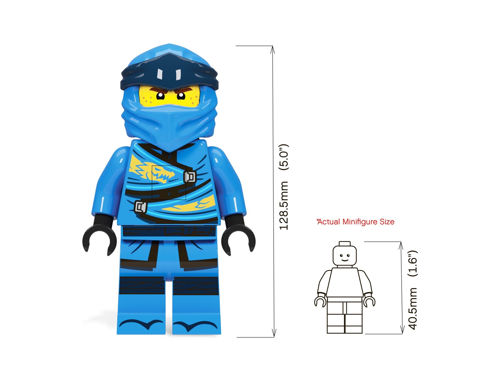 Euromic LEGO Ninjago Torch LED light JAY 300% each with colour box