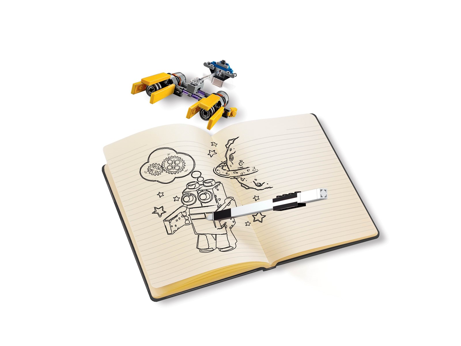 Euromic LEGO Star Wars Note book with 4x6 black brick 1 pen and ...