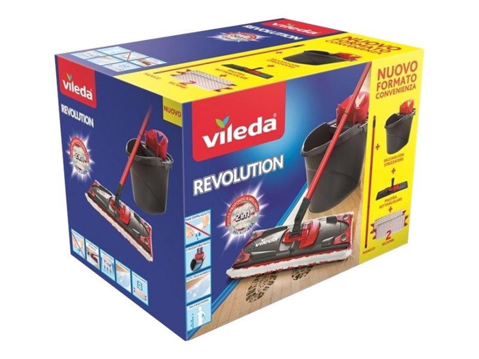 Vileda Revolution Box Mop With Bucket Rengøringsartikelsæt | Billig