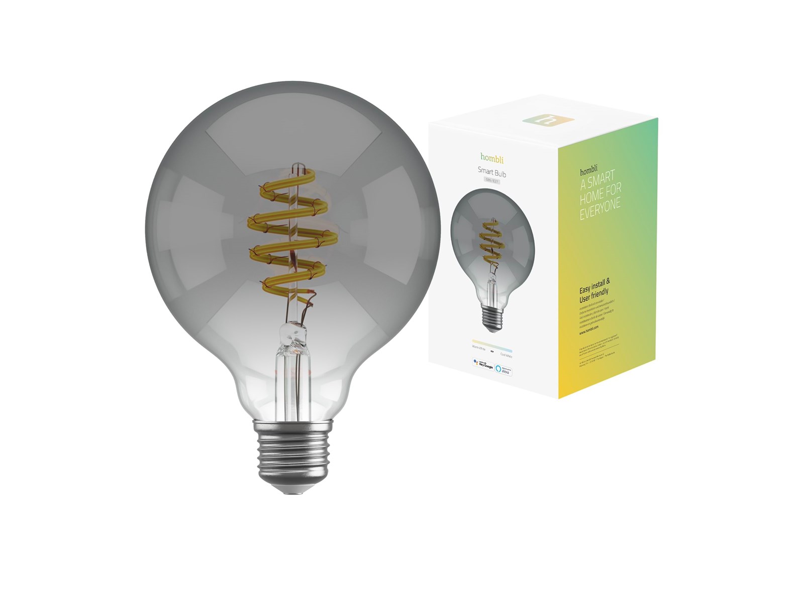 Hombli Smart Bulb G95 CCT Filament (E27) Smokey | Billig
