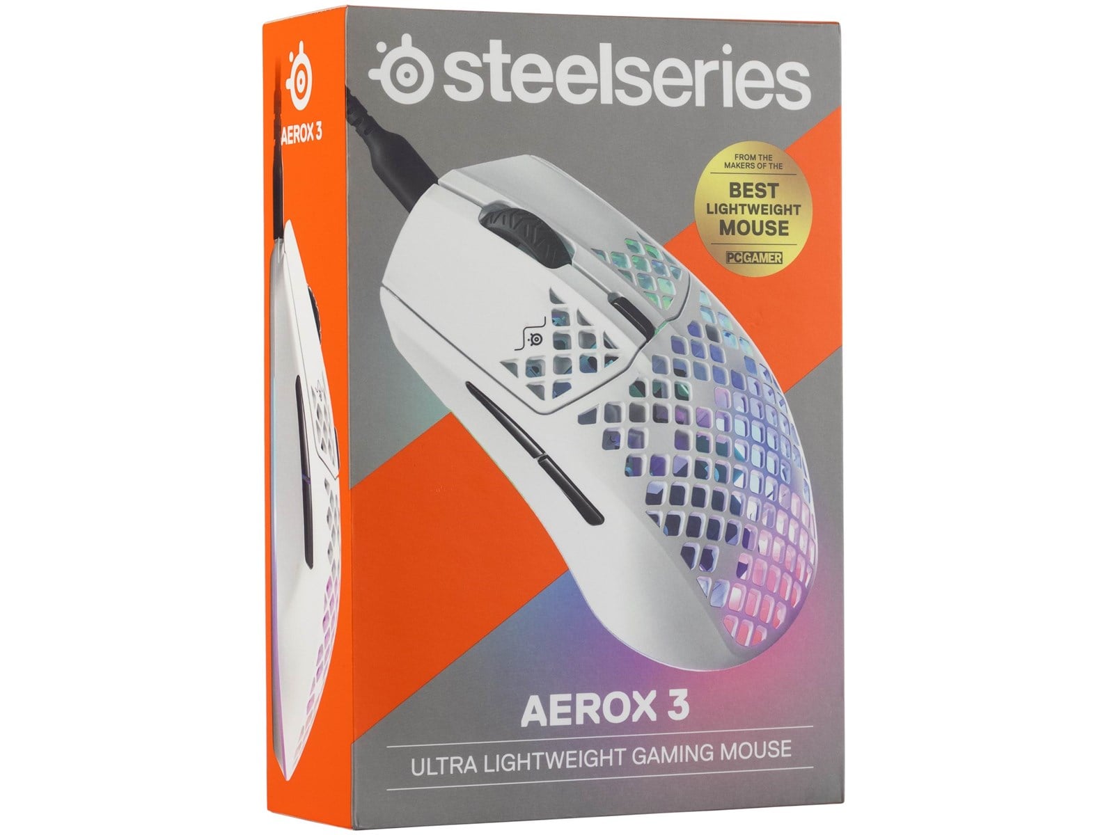 SteelSeries Aerox 3 2022 - Snow - Gaming Mus - Optisk - 6 knapper - Hvid