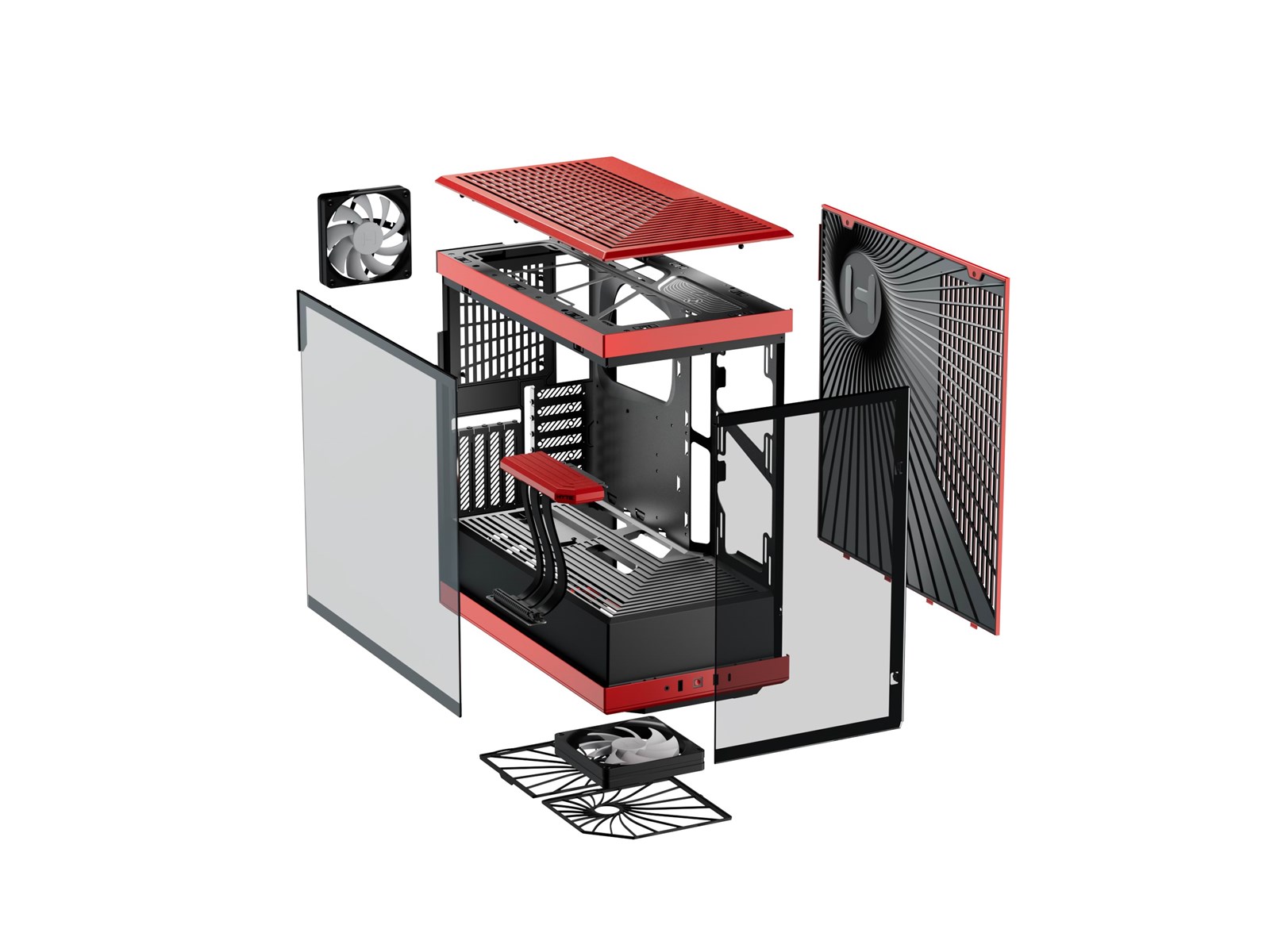 HYTE Y40 - Red - Kabinet - Miditower - Rød | Billig