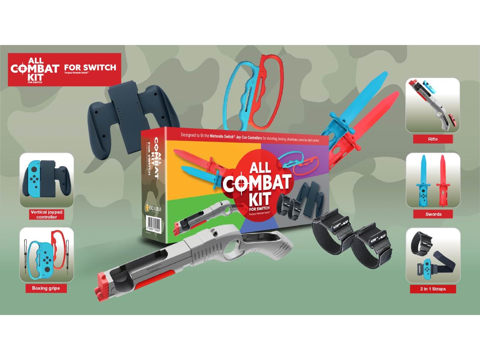 Excalibur Games All Combat Kit - Nintendo Switch | Billig