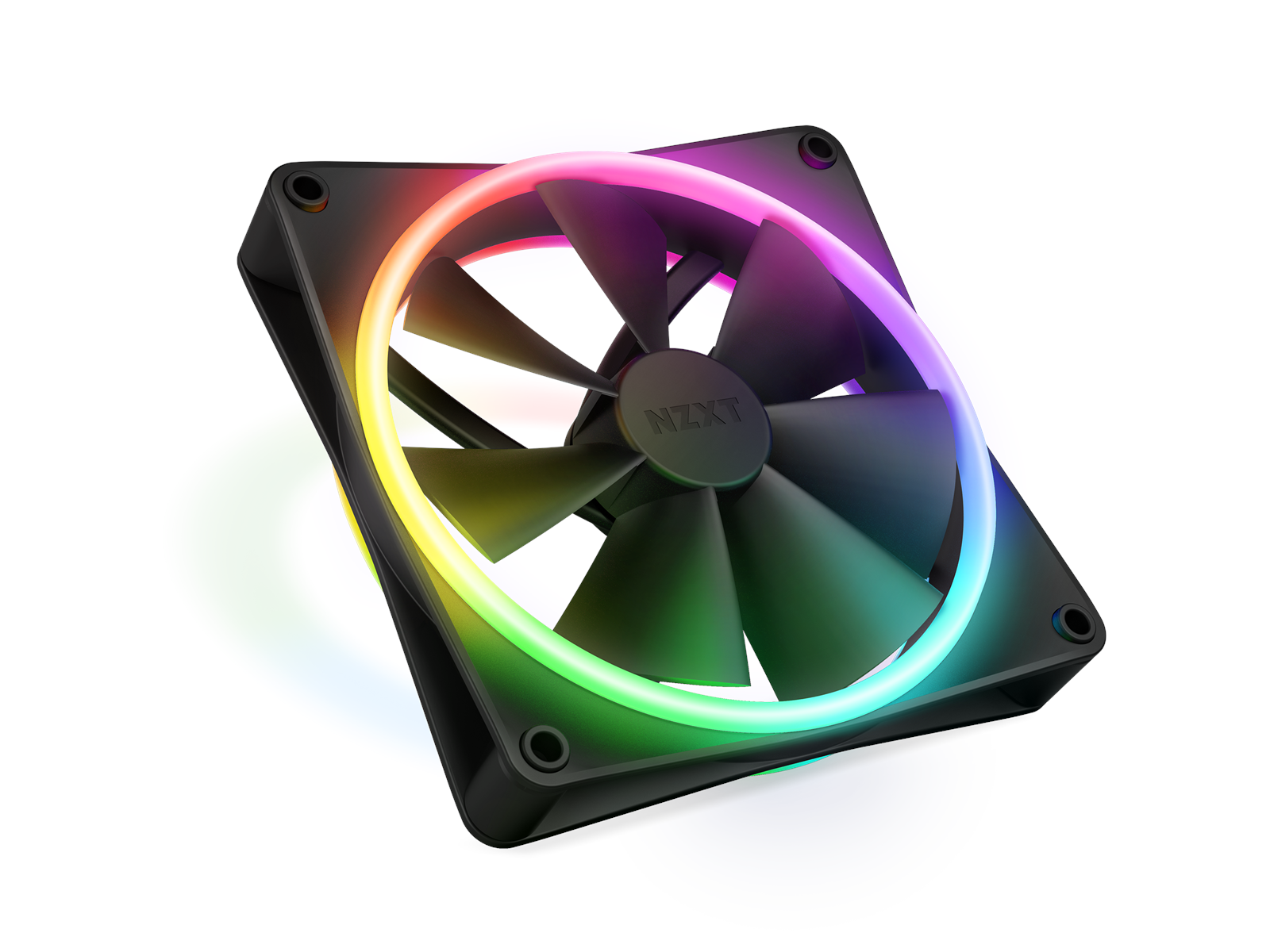 NZXT F140 RGB DUO - Black - Kabinet køler - 140mm - Sort med RGB LED ...