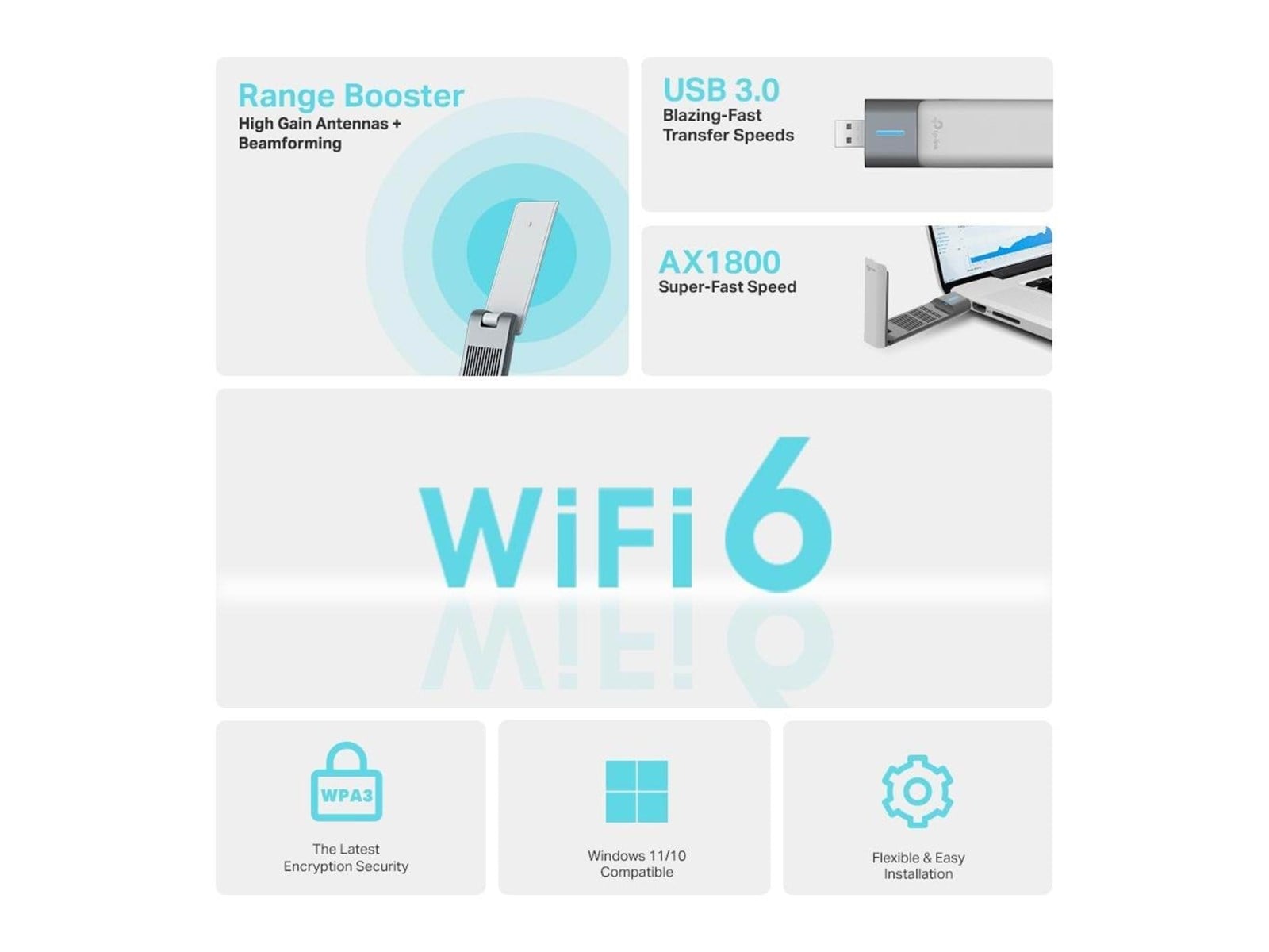 TP-Link Archer TX20UH AX1800 High Gain Wireless USB Adapter | Billig