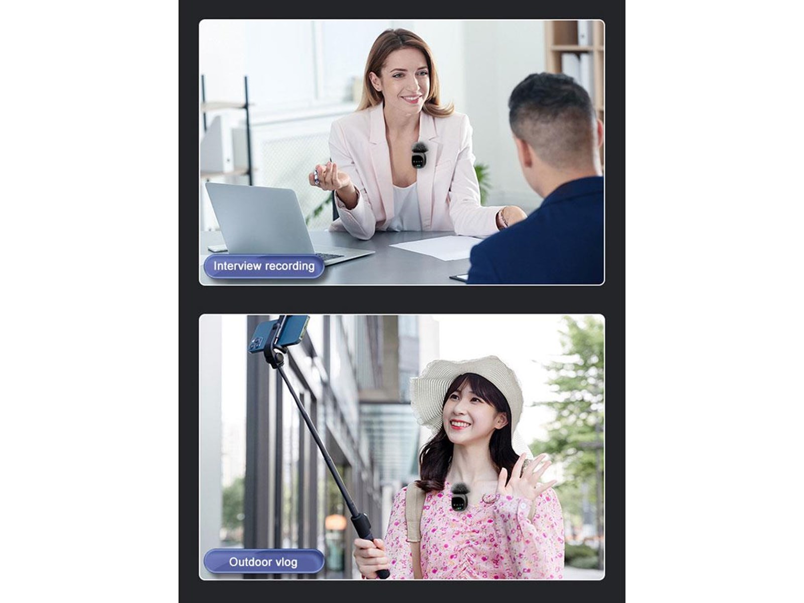 Lippa Dual Wireless Wind Protected Microphone With Lightning Connector