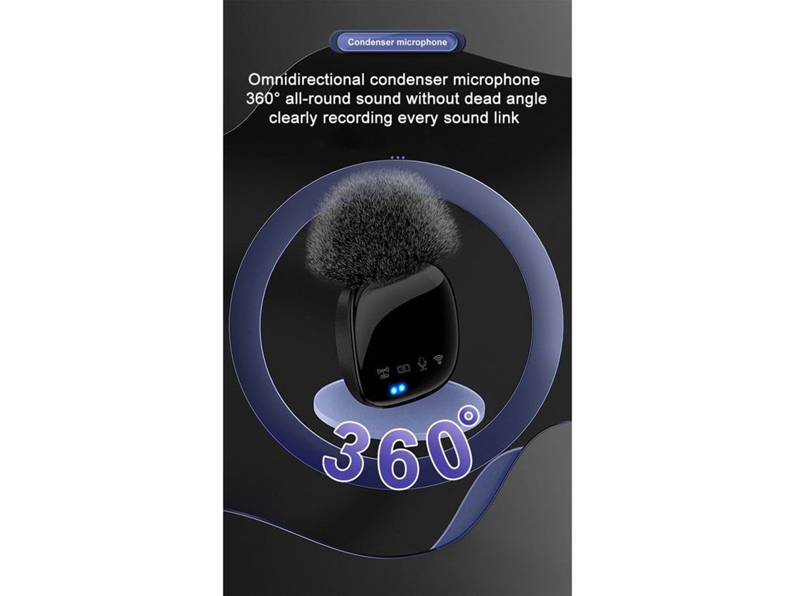 Lippa Dual Wireless Wind Protected Microphone With Lightning Connector