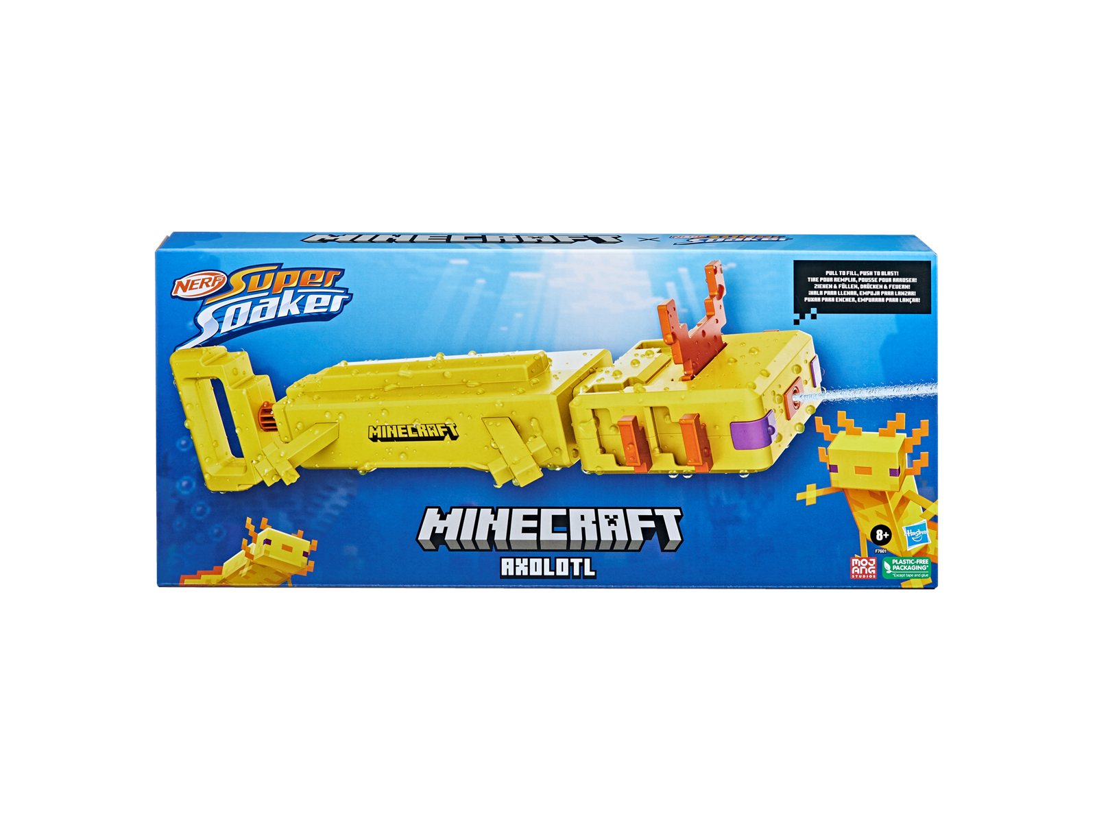 NERF Super Soaker Minecraft Axolotl | På lager | Billig