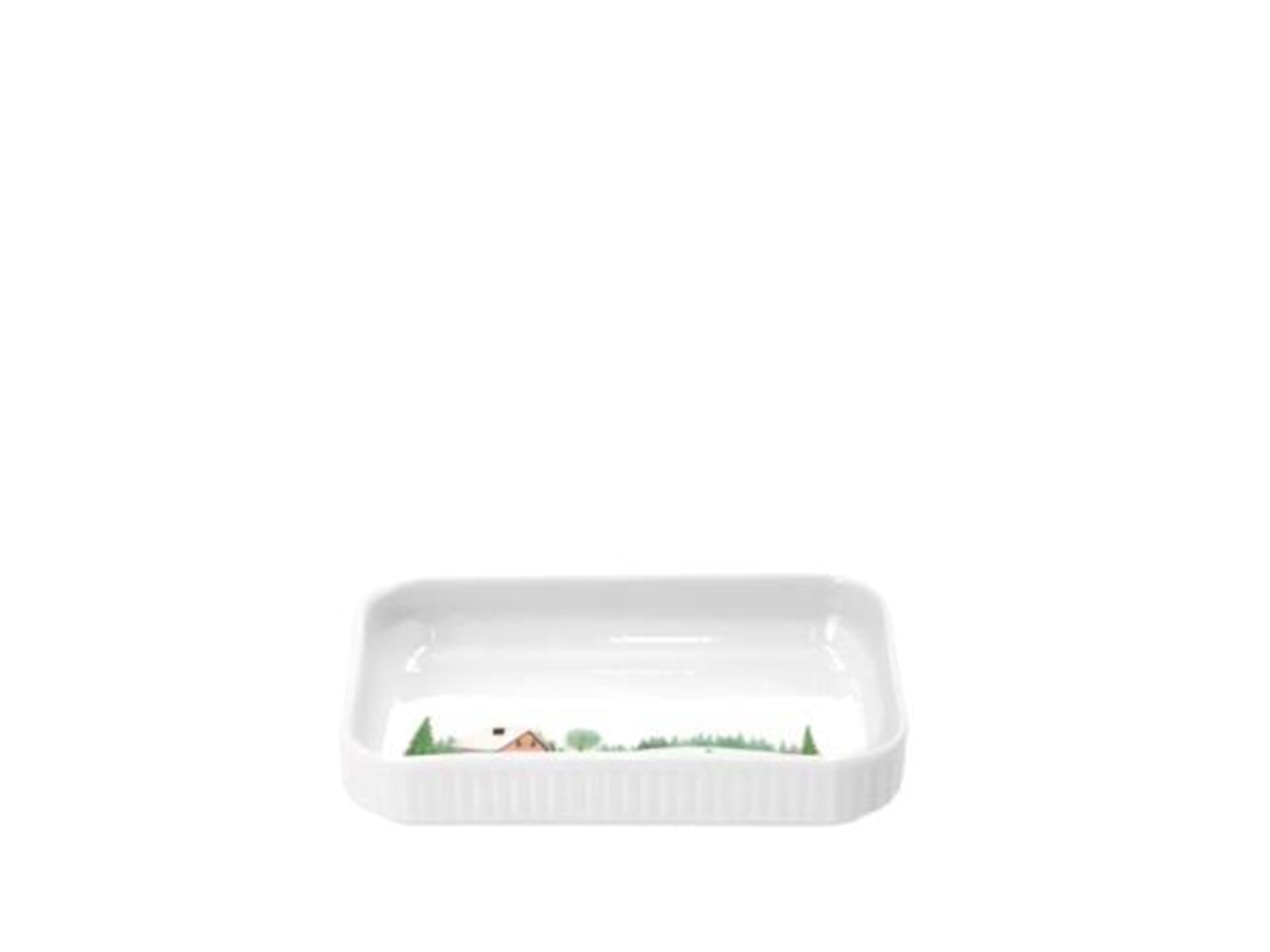 Pillivuyt Dish rectangular Winter 18 x 12 cm White Ovenproof porcelain