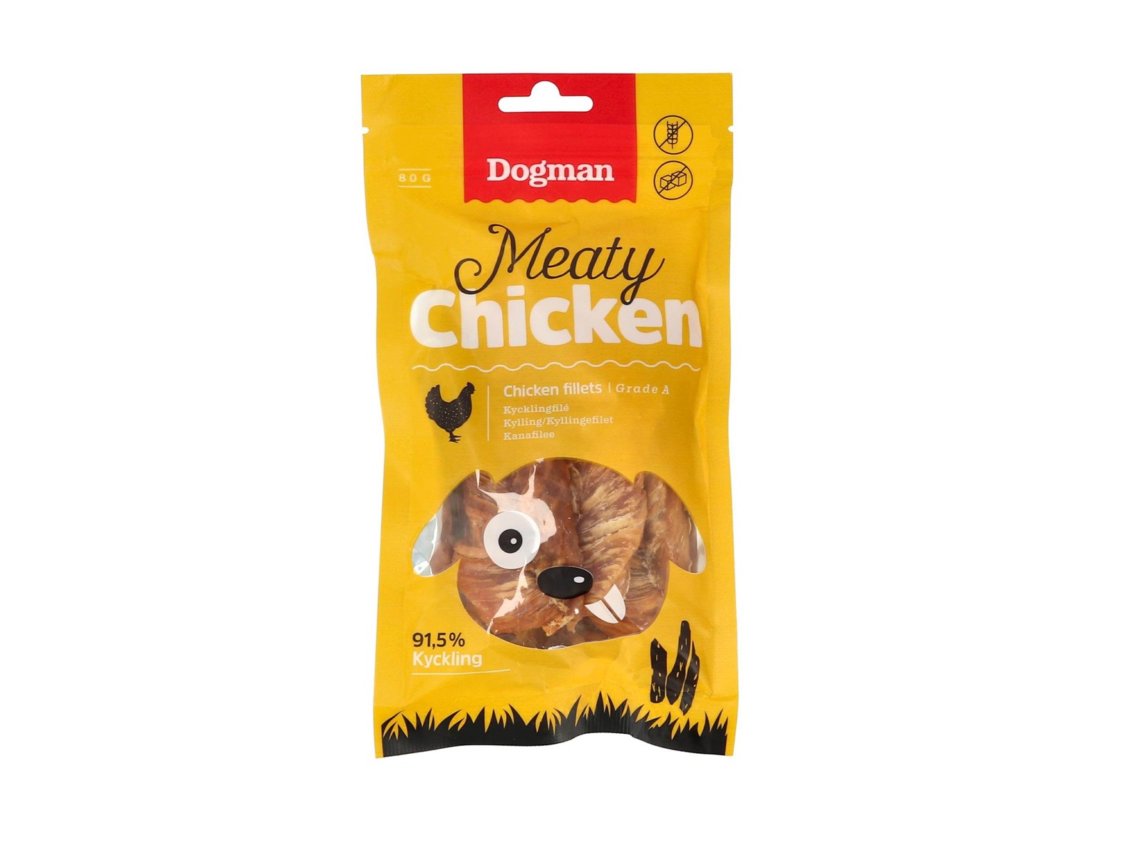 Dogman Meaty Chicken Fillets Dog Treats 80g | Billig