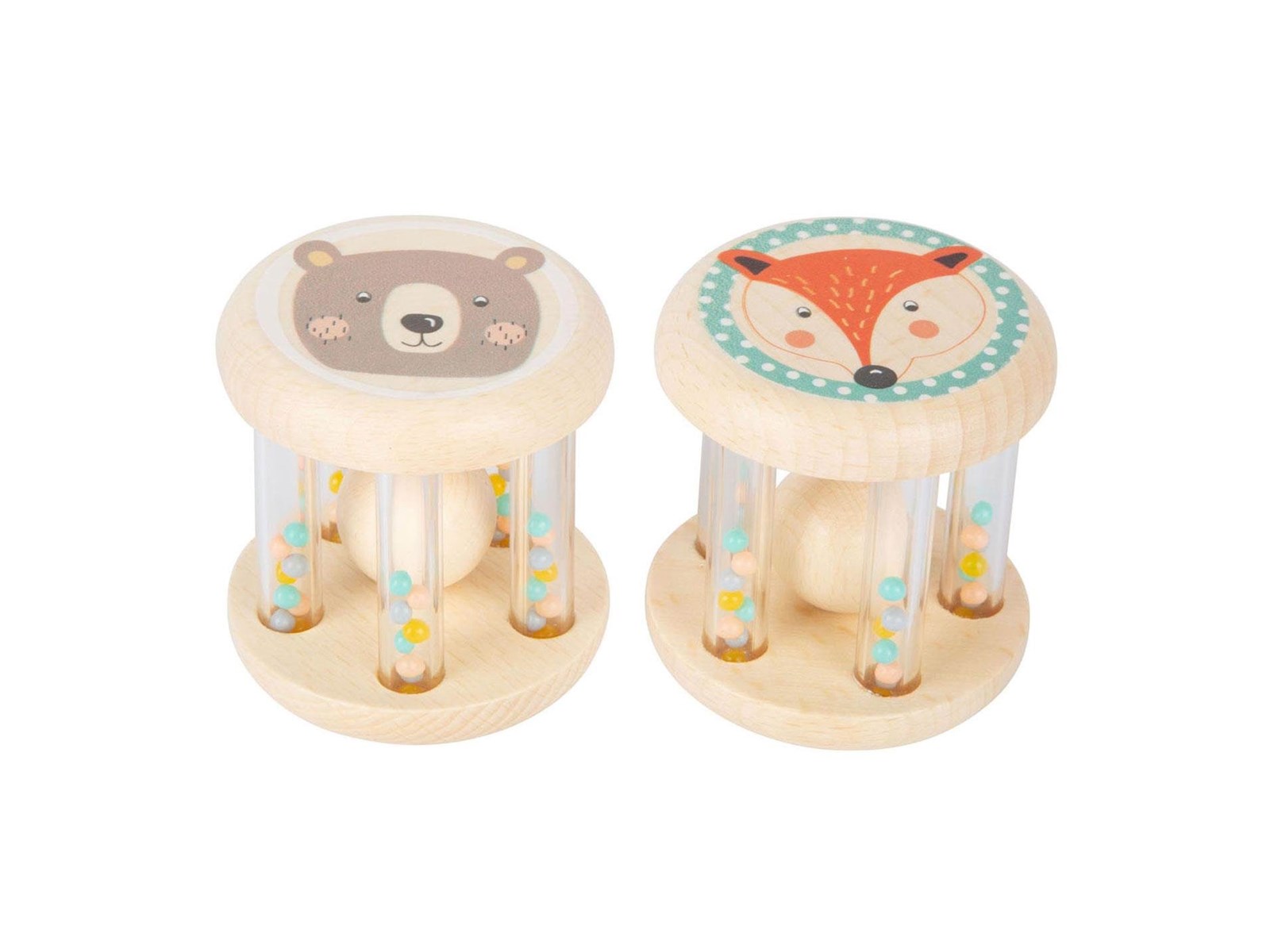 Small Foot - Wooden Rattle Animal Set of 2 | Billig
