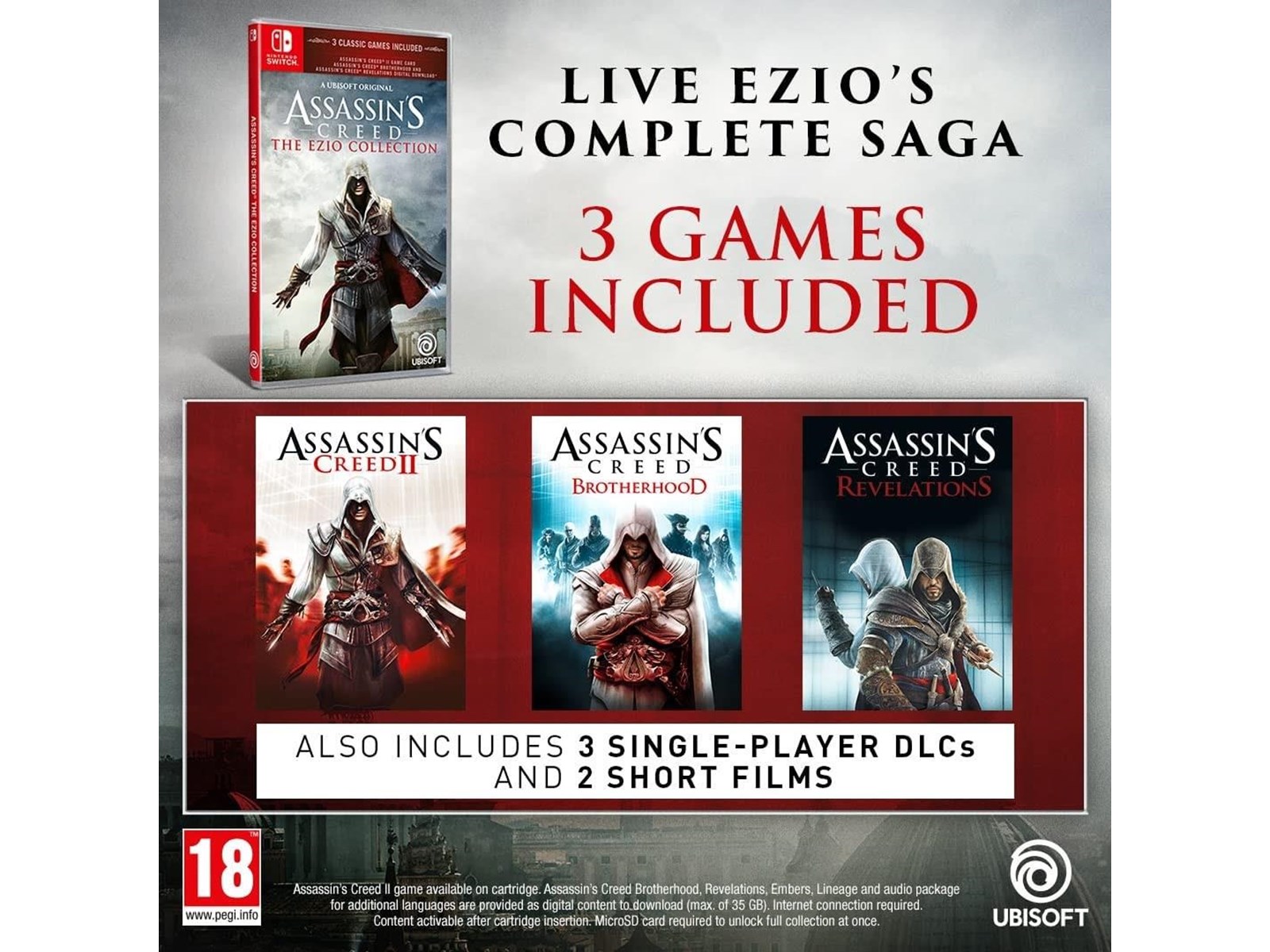 Assassin's Creed: The Ezio Collection (Code in a Box) - Nintendo Switch ...