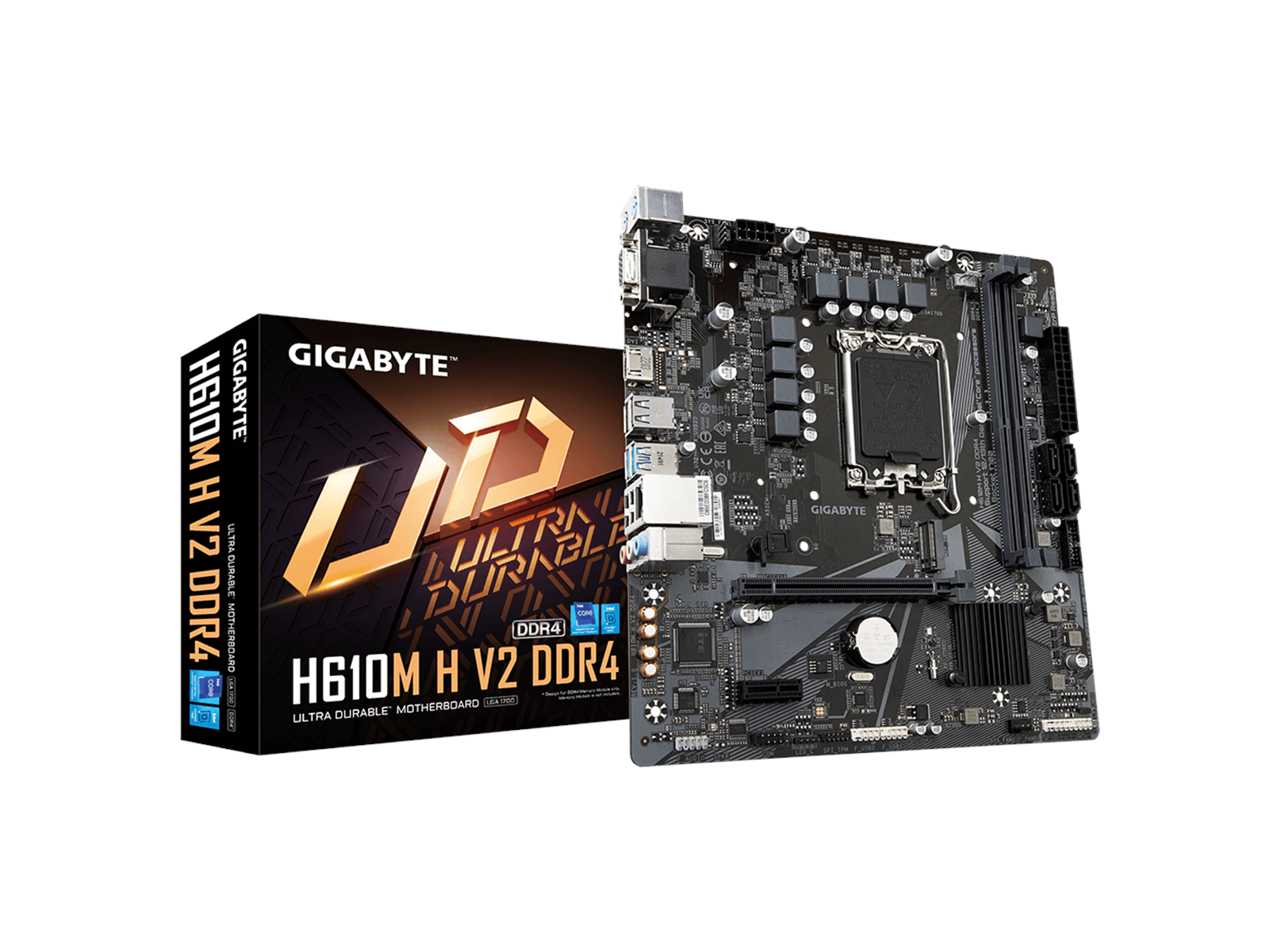 GIGABYTE H610M H V2 DDR4 Bundkort - Intel H610 - Intel LGA1700 - DDR4 ...