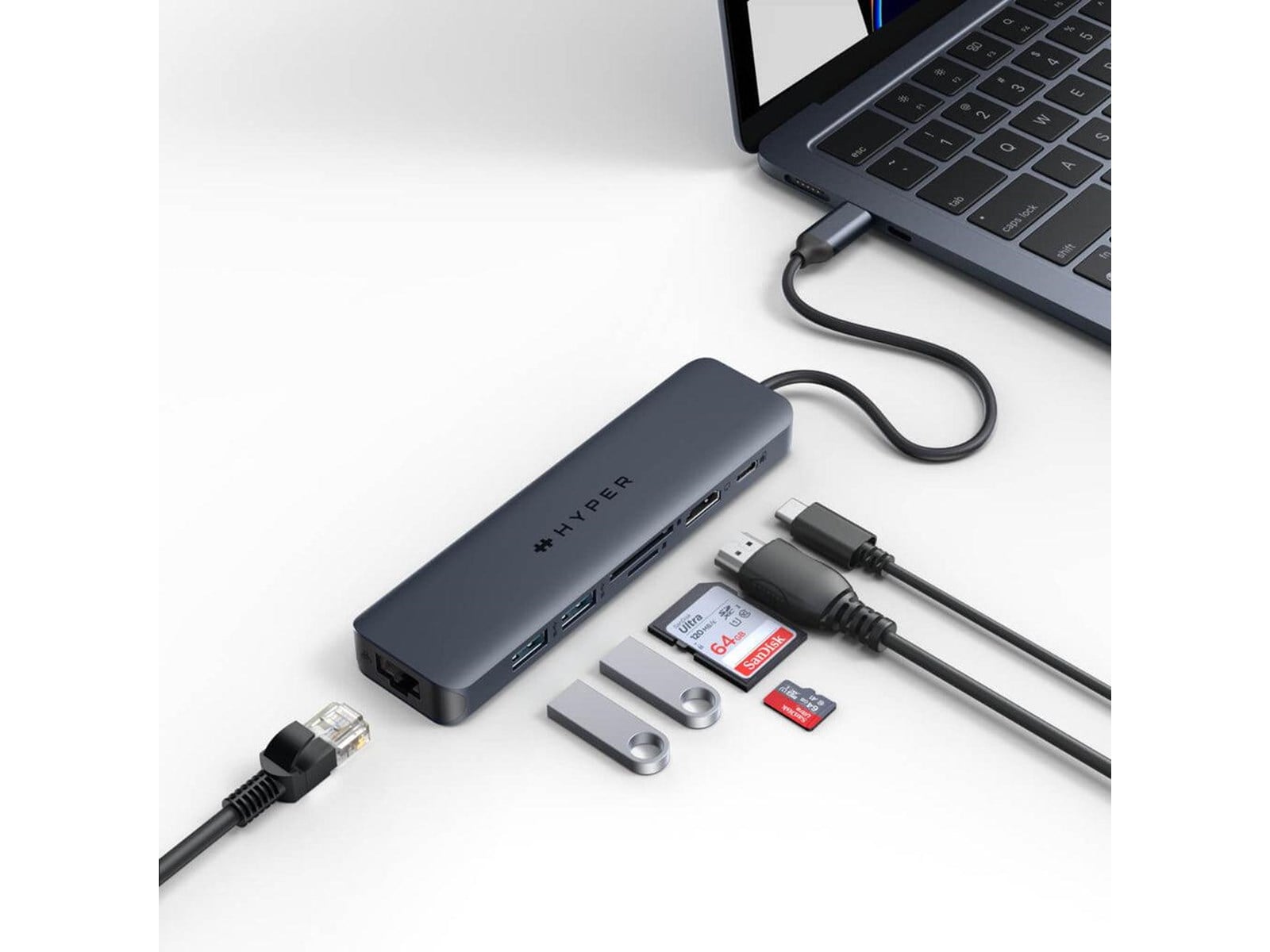 Hyper Drive Next - 7 port USB-C HUB - Thunderbolt 4 | Billig