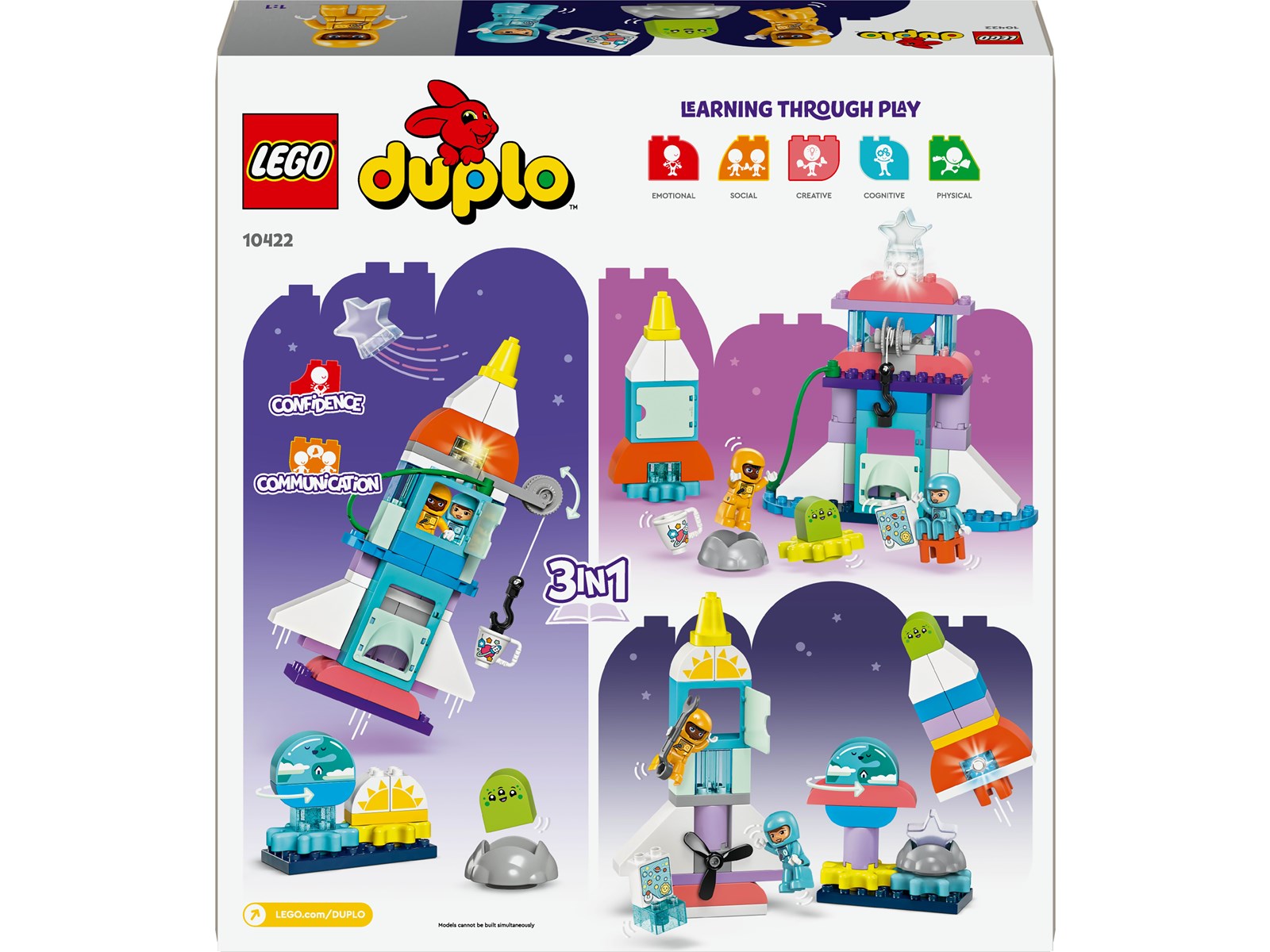 LEGO DUPLO 10422 3-i-1-eventyr med rumfærge | På lager | Billig