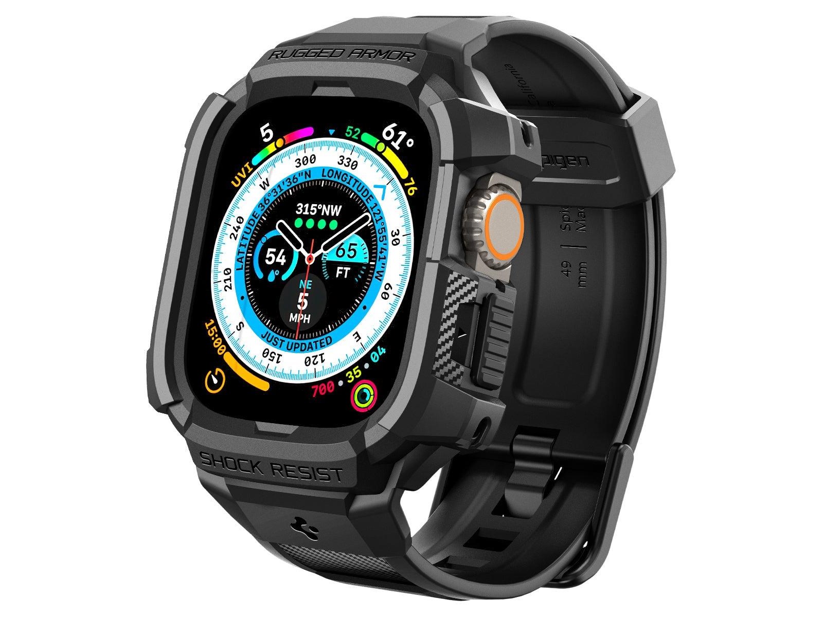 Spigen Rugged Armor Pro - black - Apple Watch Ultra 3/2/1 | På lager