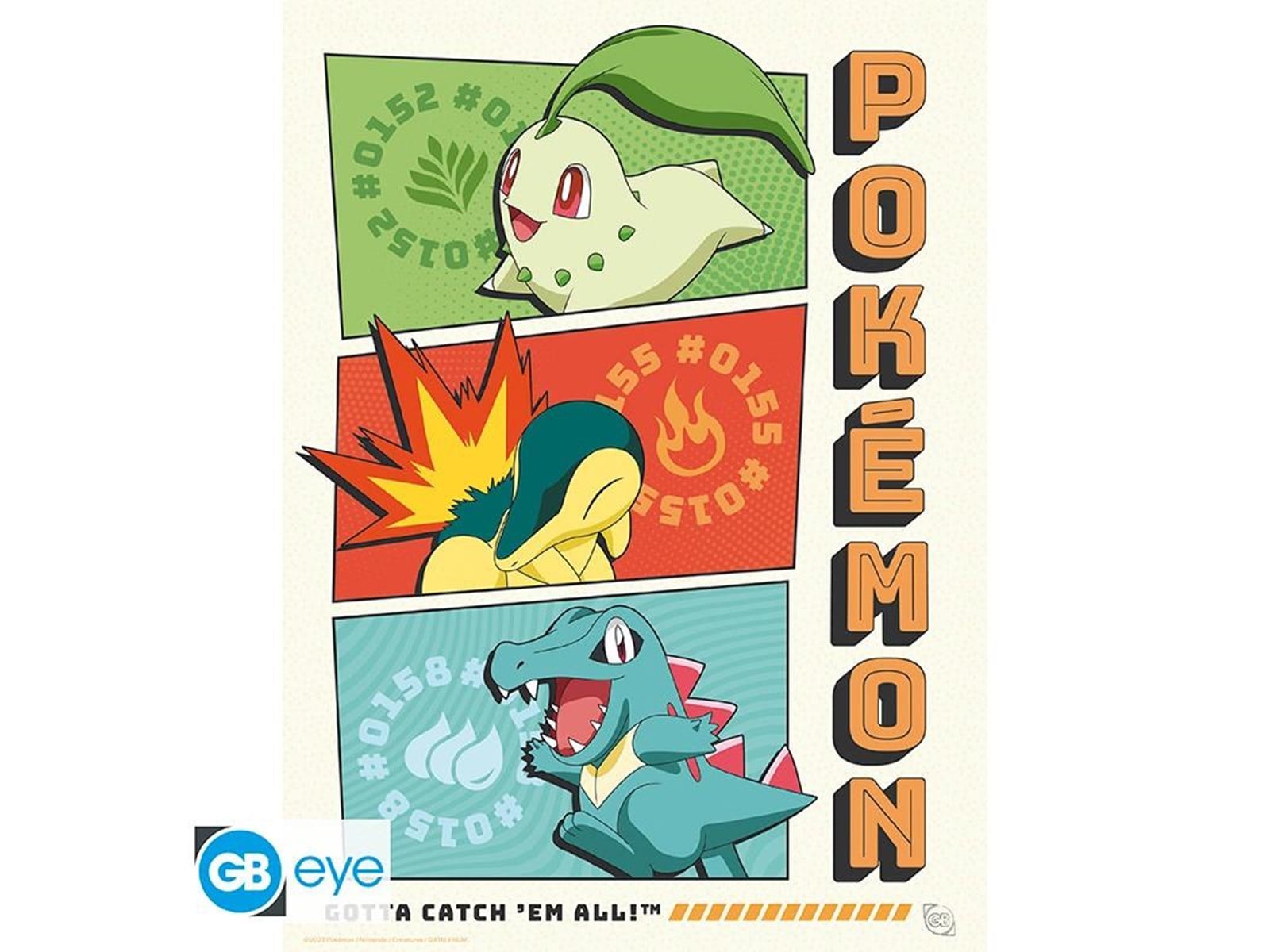 ABYstyle - POKEMON Portfolio 9 Posters Starters (21x29.7cm) - Plakat