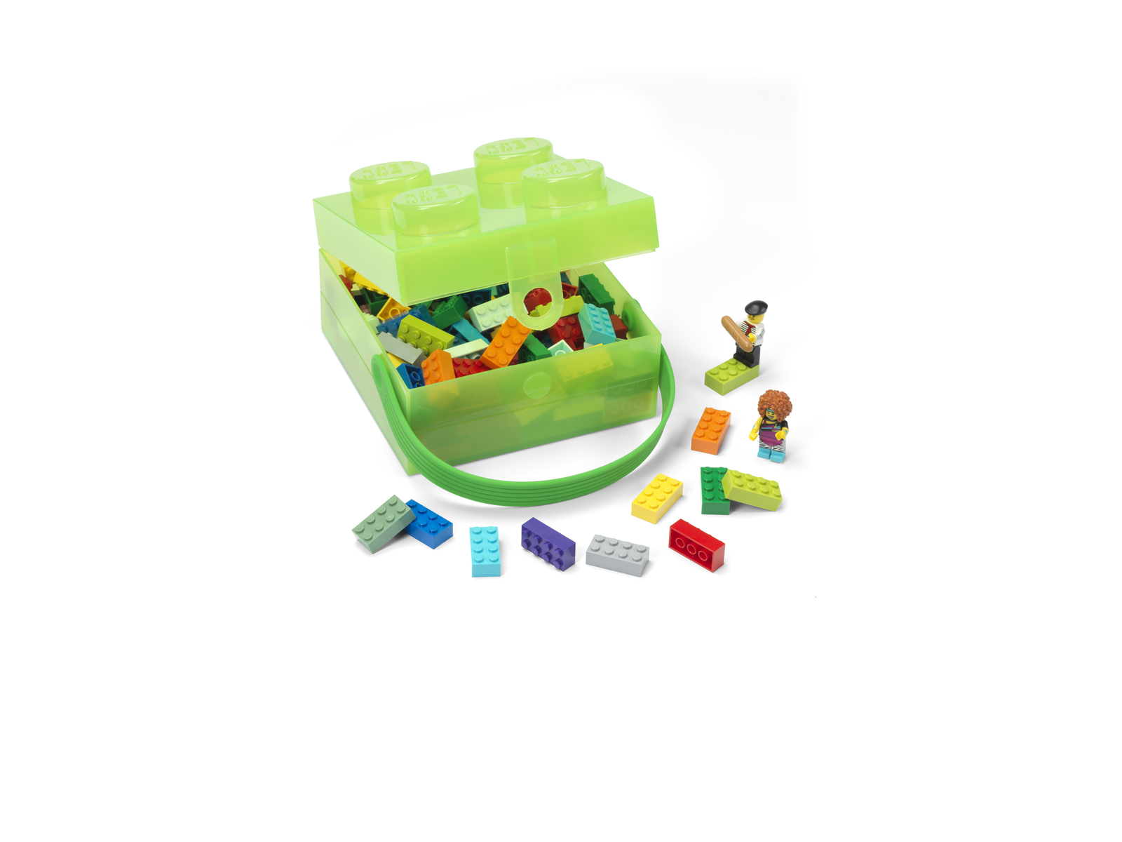 LEGO Box W. Handle Translucent Green | Billig