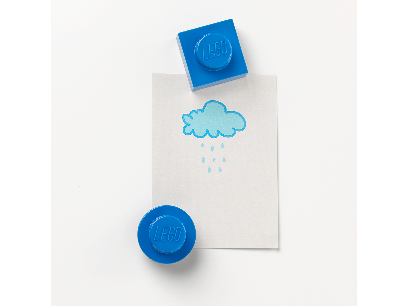 LEGO MAGNET SET ROUND AND SQUARE - BLUE | På lager | Billig