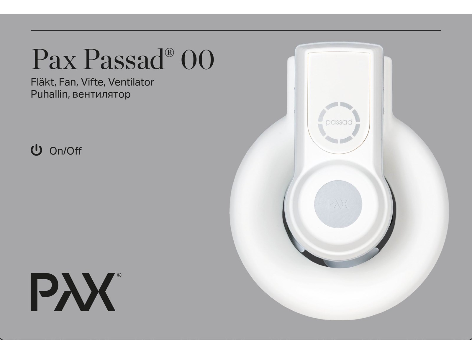 Pax Passad 00 Ventilator, Ø100 mm, Hvid | Billig