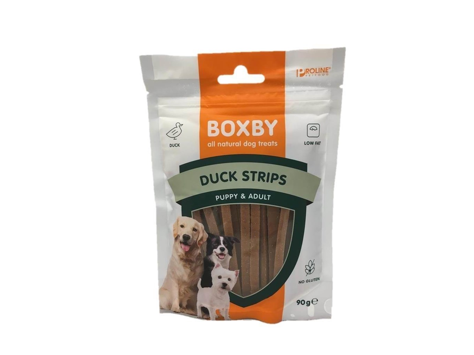 BOXBY Duck Strips All Natural Dog Treats 90g | På lager | Billig