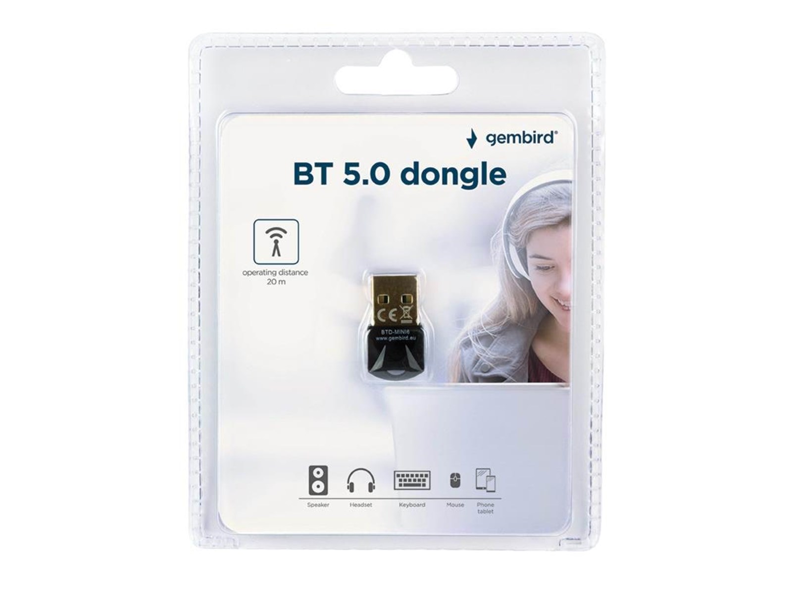 Gembird USB Bluetooth 5.0 Dongle | På lager | Billig