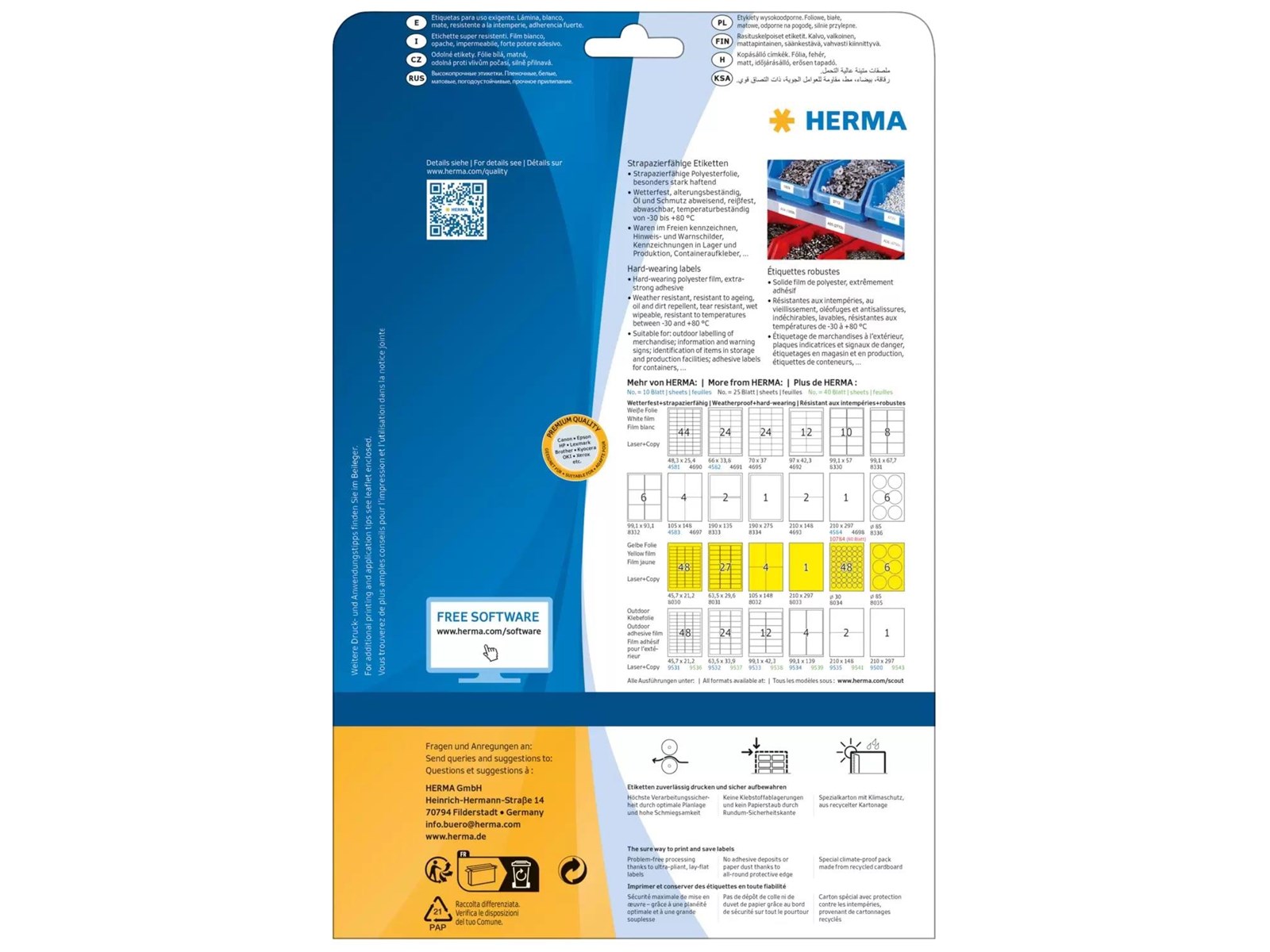 HERMA A4 self-adhesive label | Billig