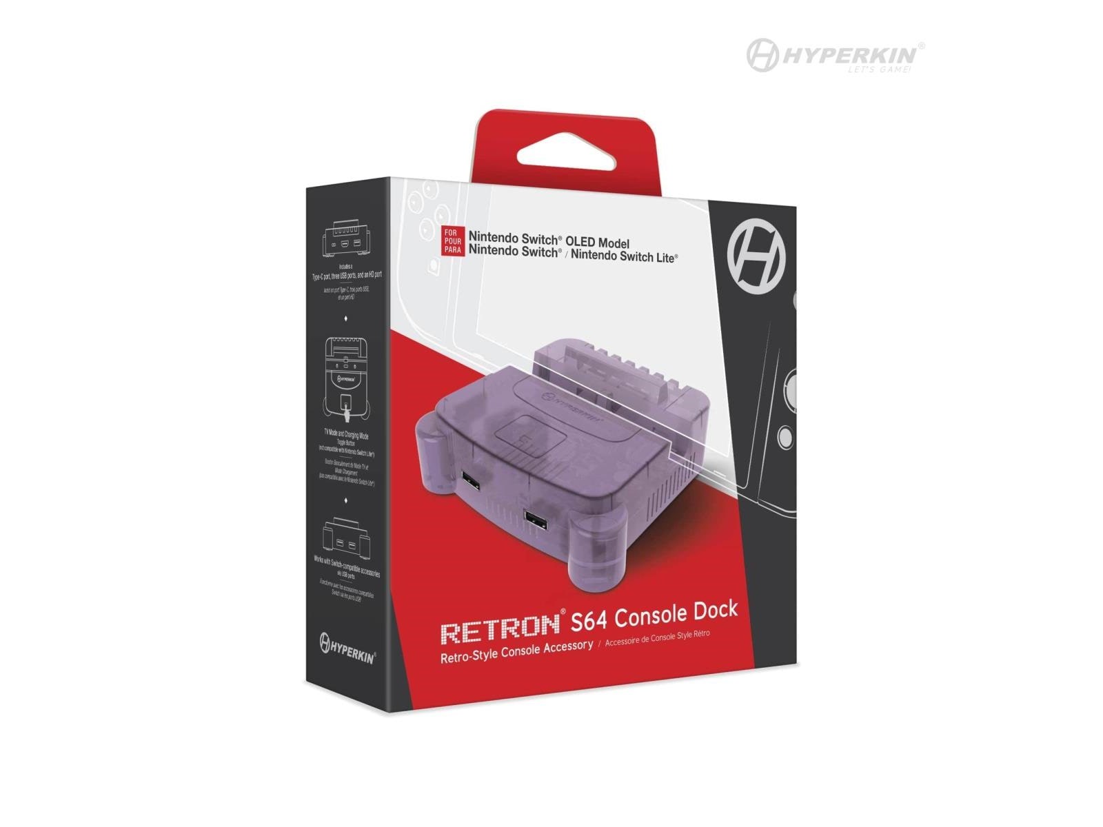 Hyperkin RetroN S64 Console Dock - Purple - Wired - Nintendo Switch