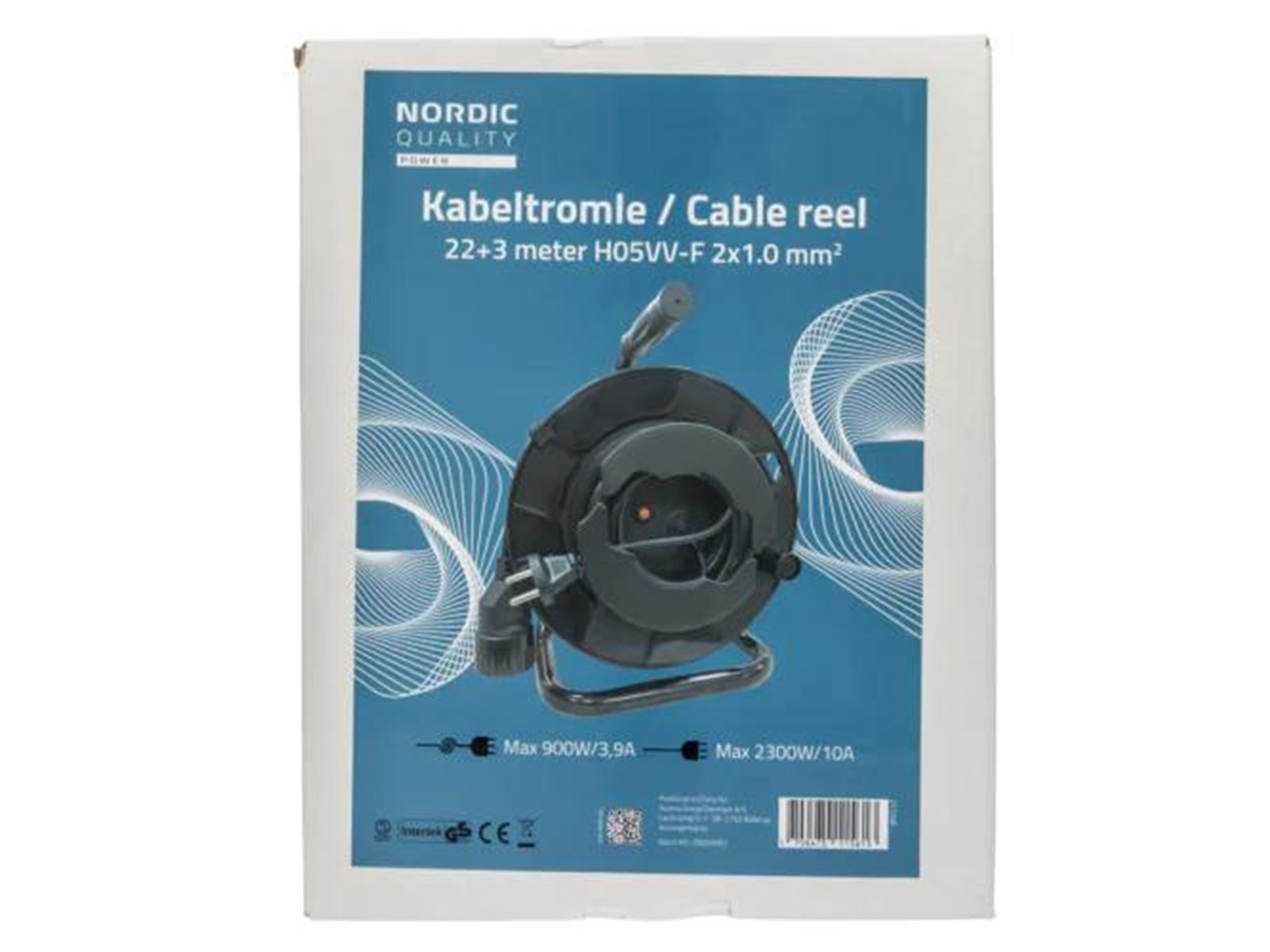 Nordic Quality Cable Reel DK Oneway Outlet H05VV-F.2X1.0.22+3m