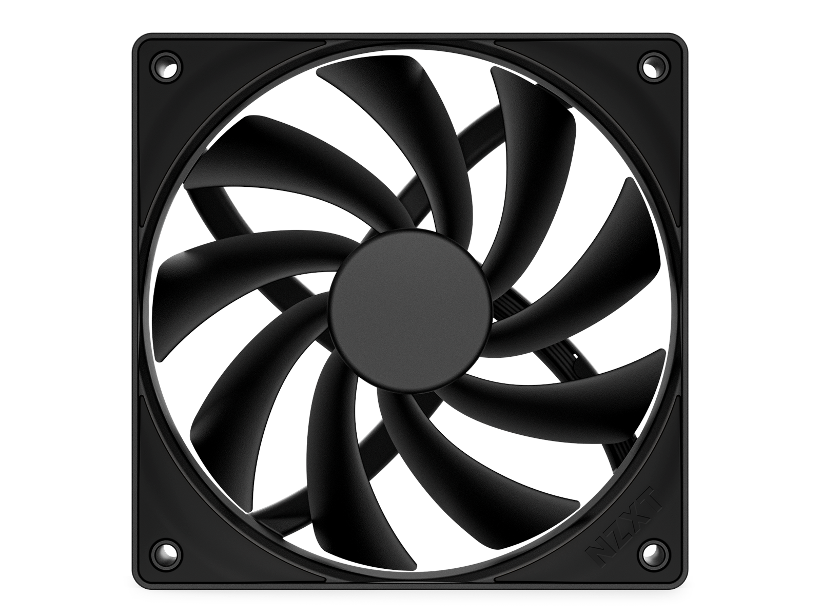 NZXT F120Q V2 Quiet Airflow - Kabinet køler - 120mm - Sort - 25 dBA