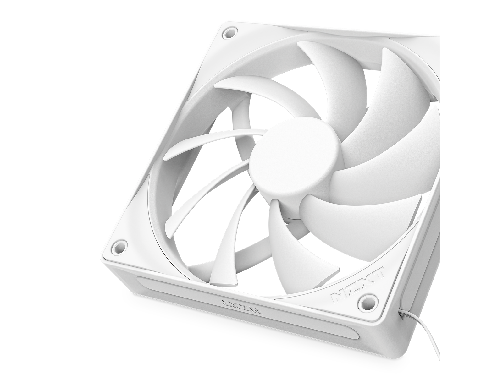 NZXT F120Q V2 Quiet Airflow - Kabinet køler - 120mm - Hvid - 25 dBA