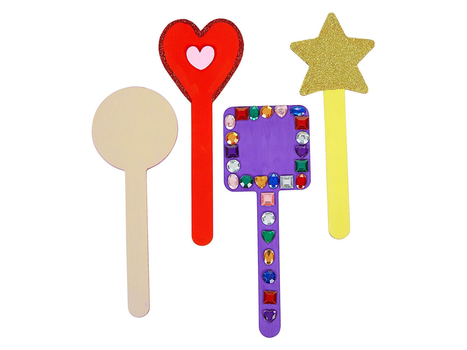 Colorations - DIY Wooden Stick Shapes 4 Designs 20pcs. | Billig