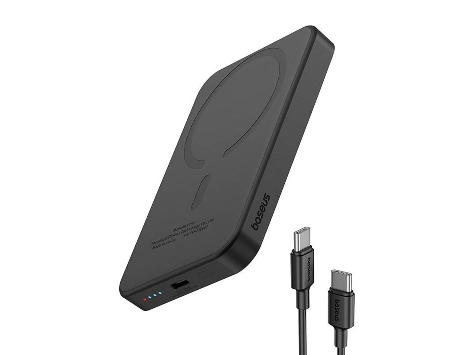 Baseus Magnetic Mini Powerbank 5000mAh USB-C 20W (black) - 5000 mAh
