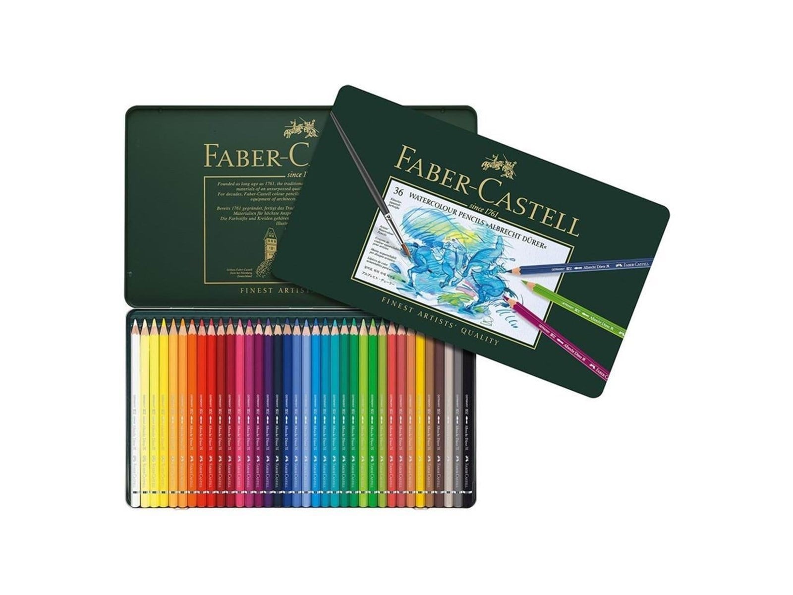 Faber-Castell - Albrecht Dürer Watercolor colored pencils - Metal box ...