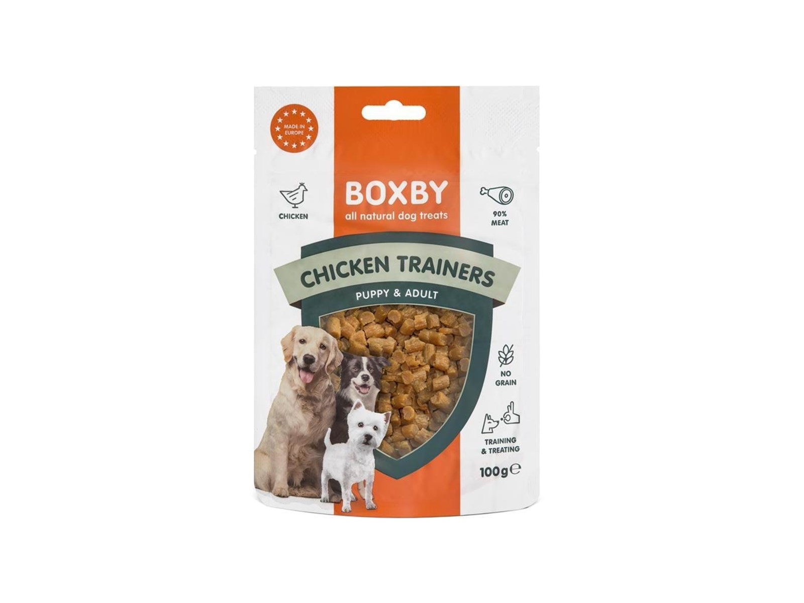 BOXBY Dog Treats Chicken Trainers 100g | Billig