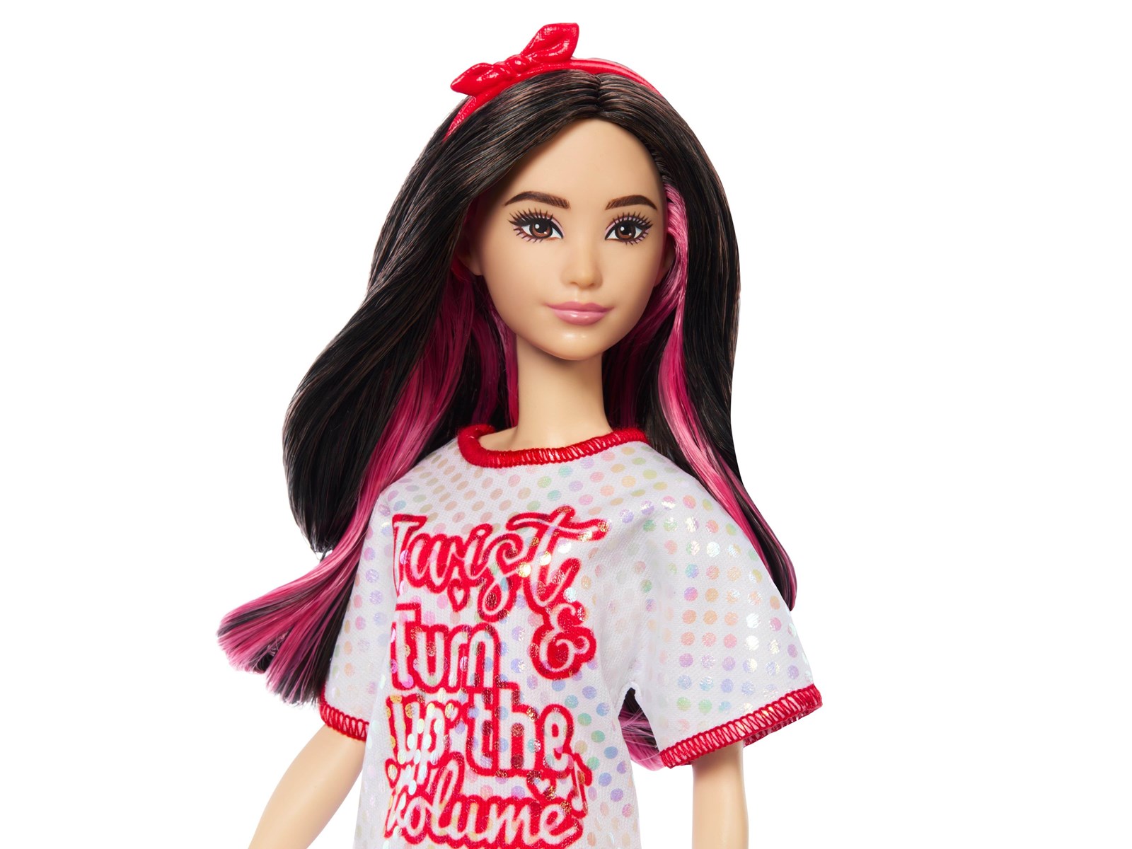 Barbie Fashionistas Red Mess Dress - White Red | Billig